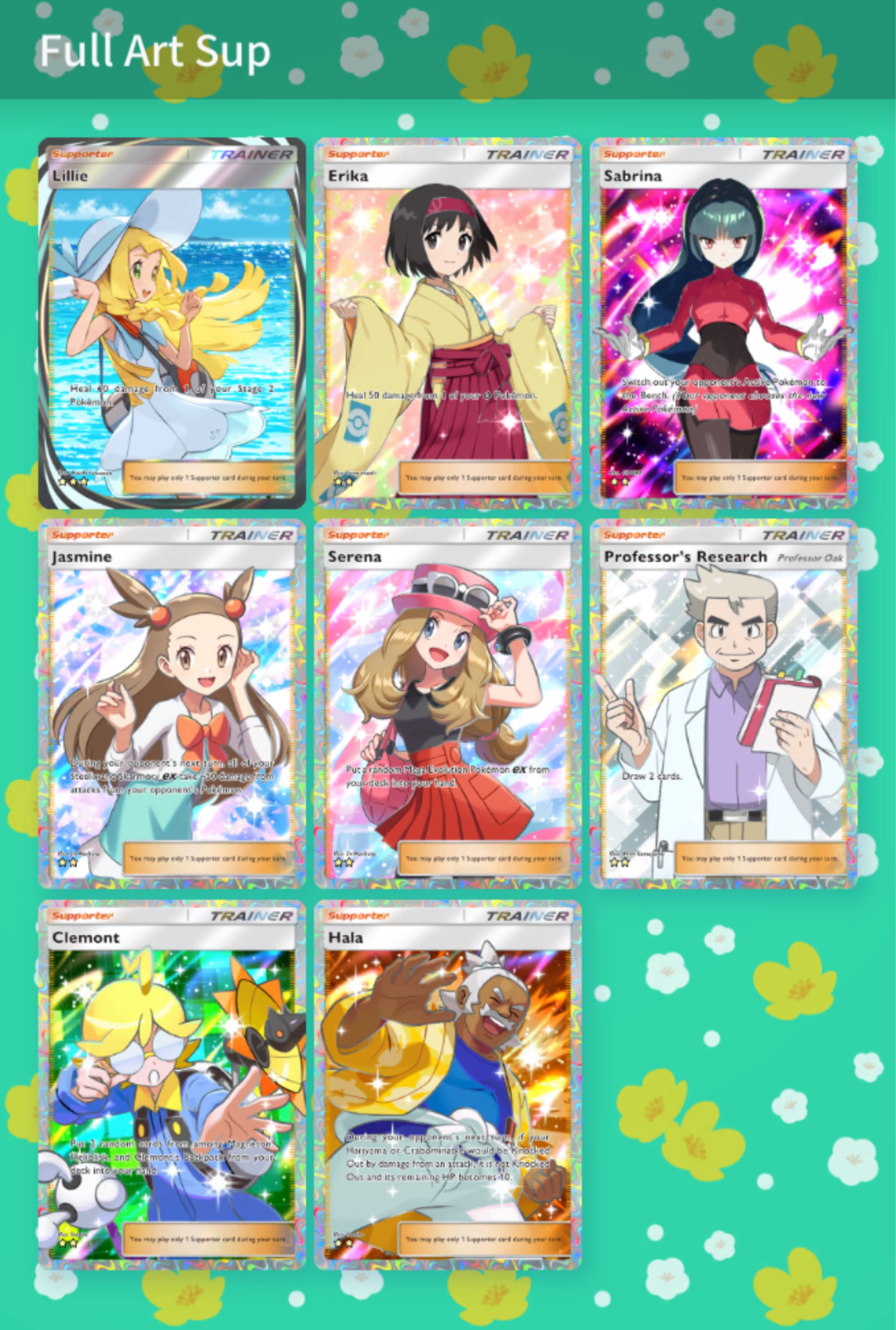 Pokemon TCGP Full Art Trainers, Video Gaming, Gaming Accessories, In ...