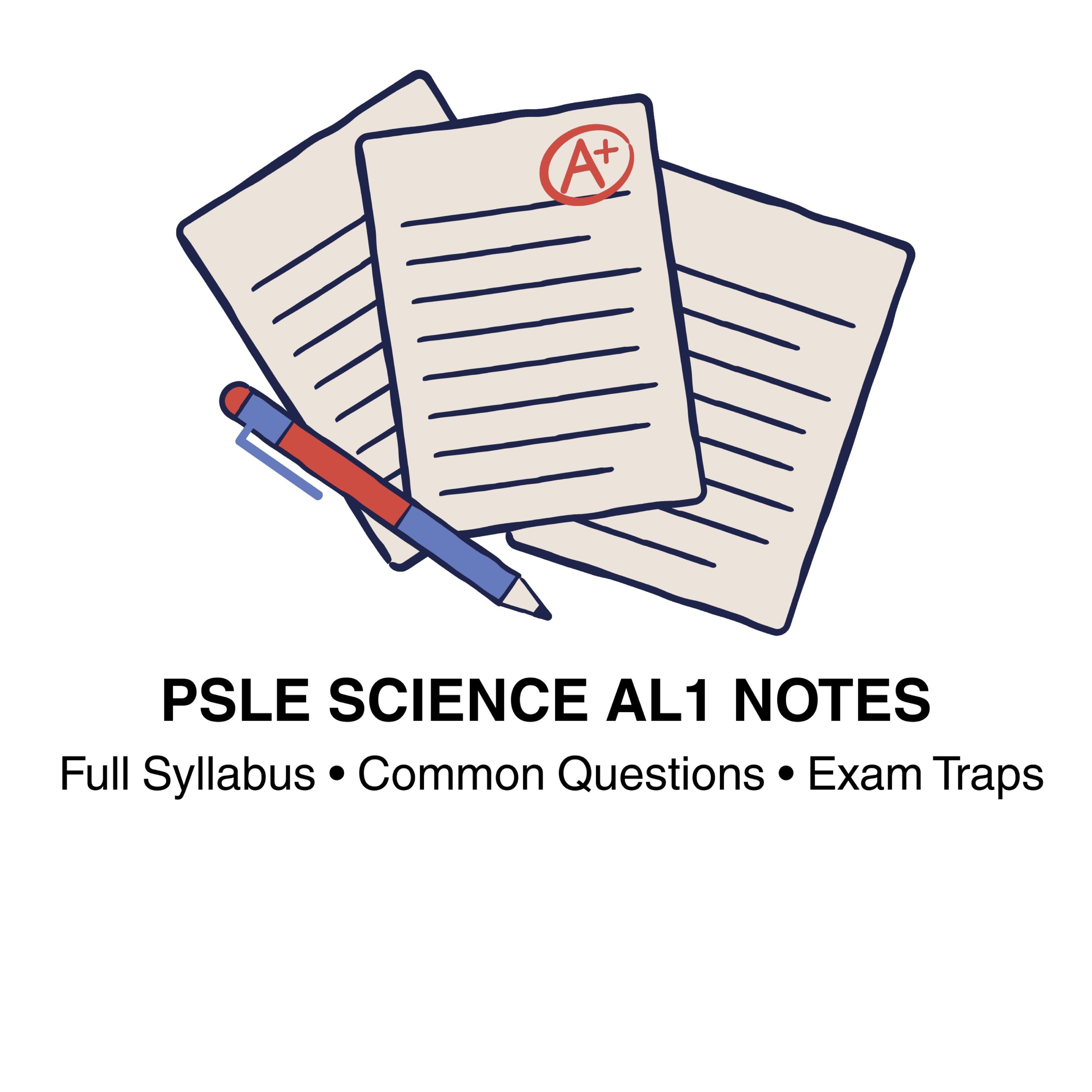 PSLE Science Notes AL1 Focus | Full Syllabus + Common Exam Qns | Clear ...