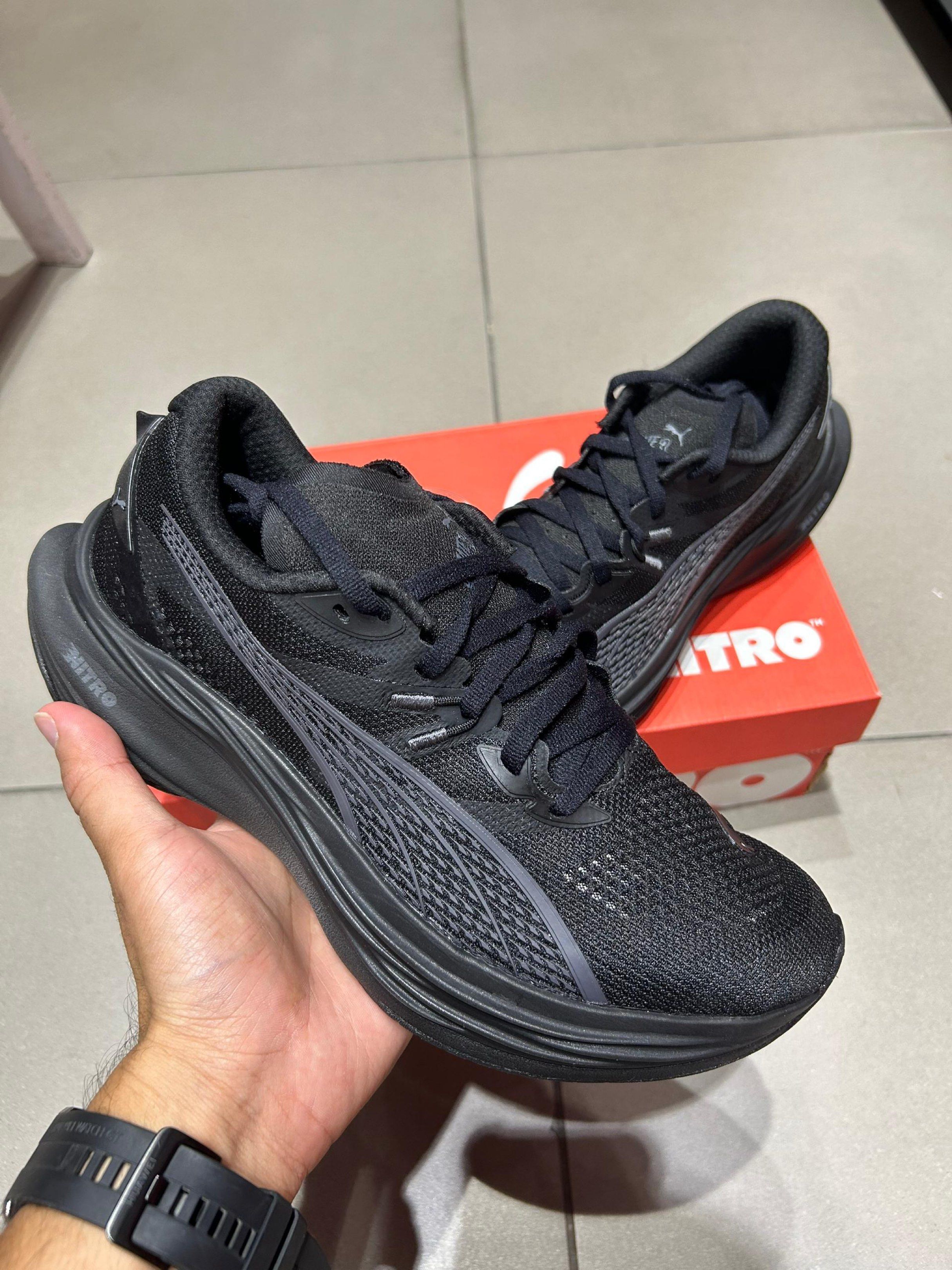 Puma Deviate Nitro ( Triple Black ), Men's Fashion, Footwear, Sneakers ...