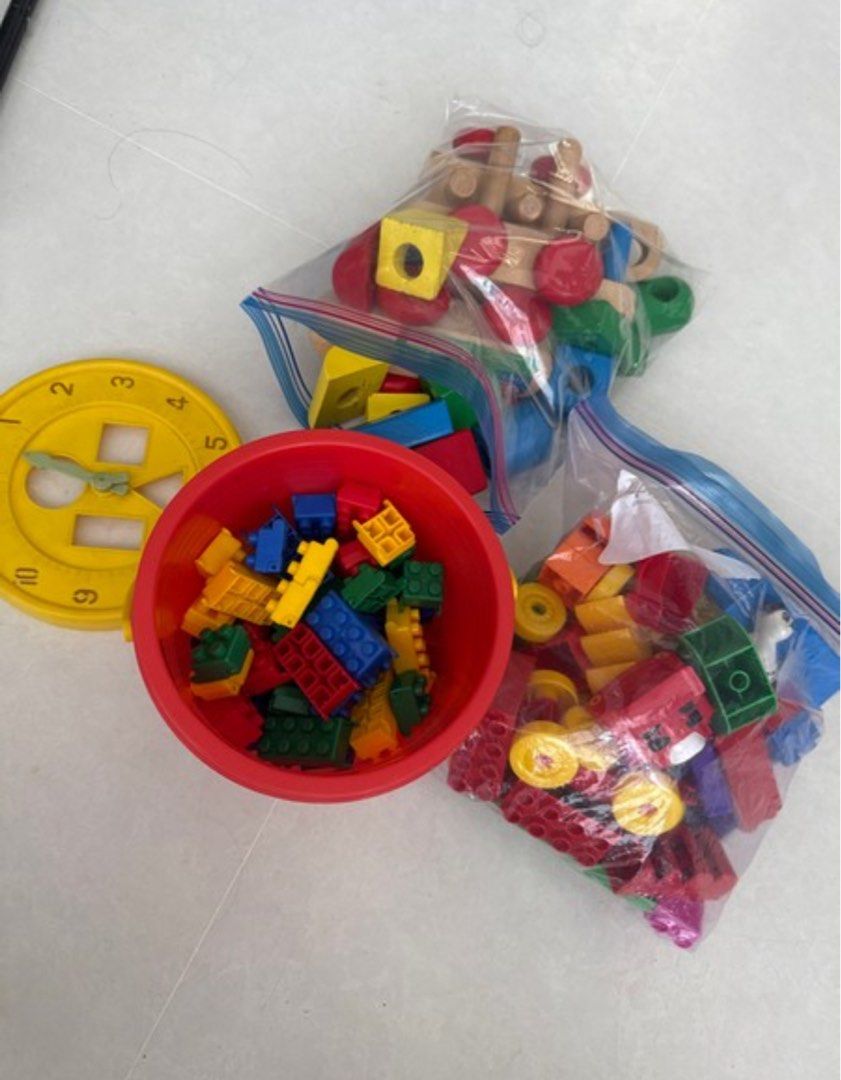 Puzzles, dupe lego, wooden train, Hobbies & Toys, Toys & Games on Carousell