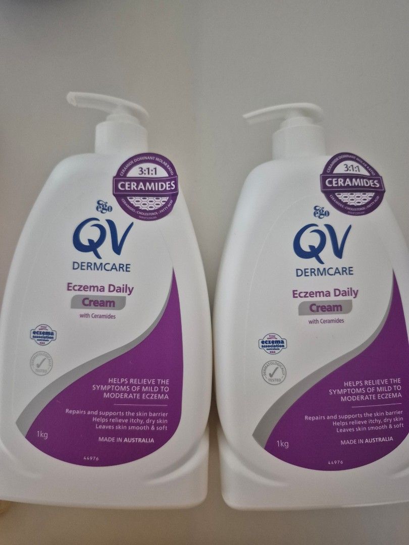 QV Dermcare Eczema Daily Cream 1kg x 2, Beauty & Personal Care, Bath ...