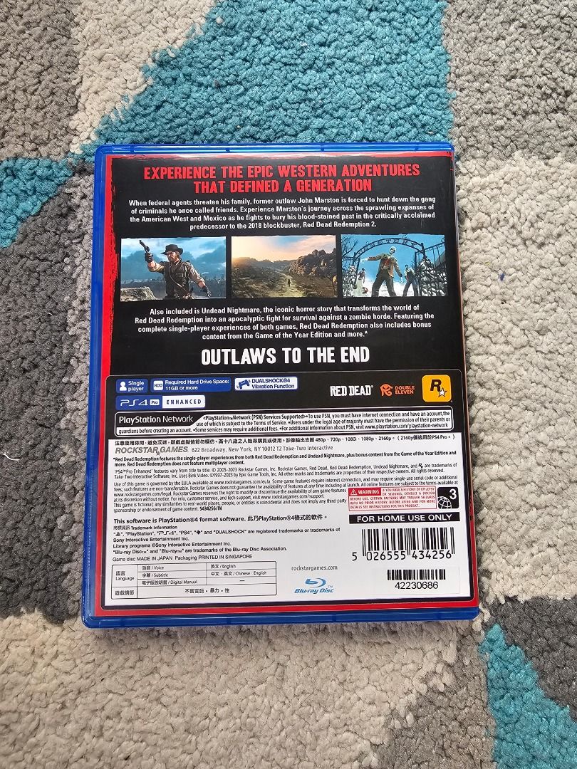 Red Dead Redemption 1 ps5/ps4 disc, Video Gaming, Video Games ...