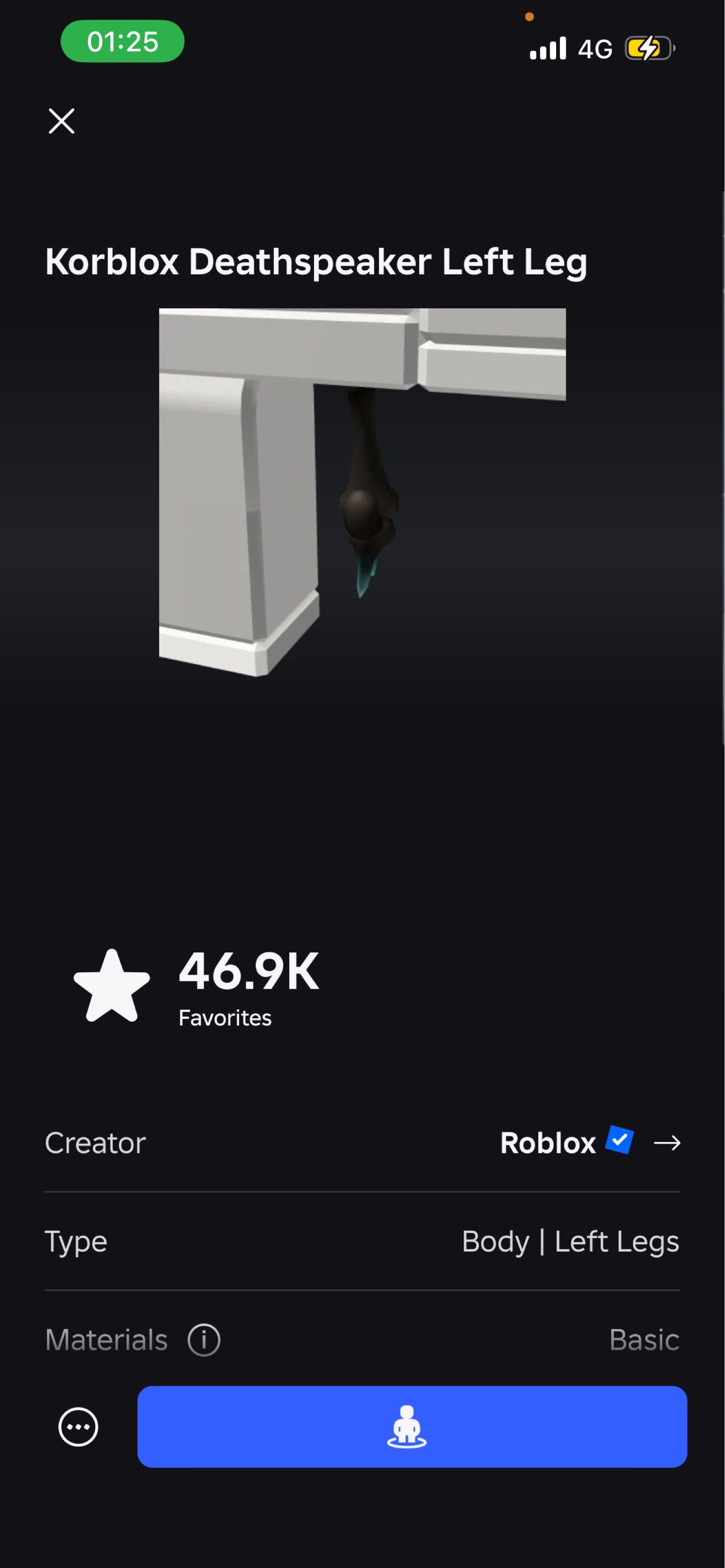 Roblox acc, Korblox, Announcements on Carousell