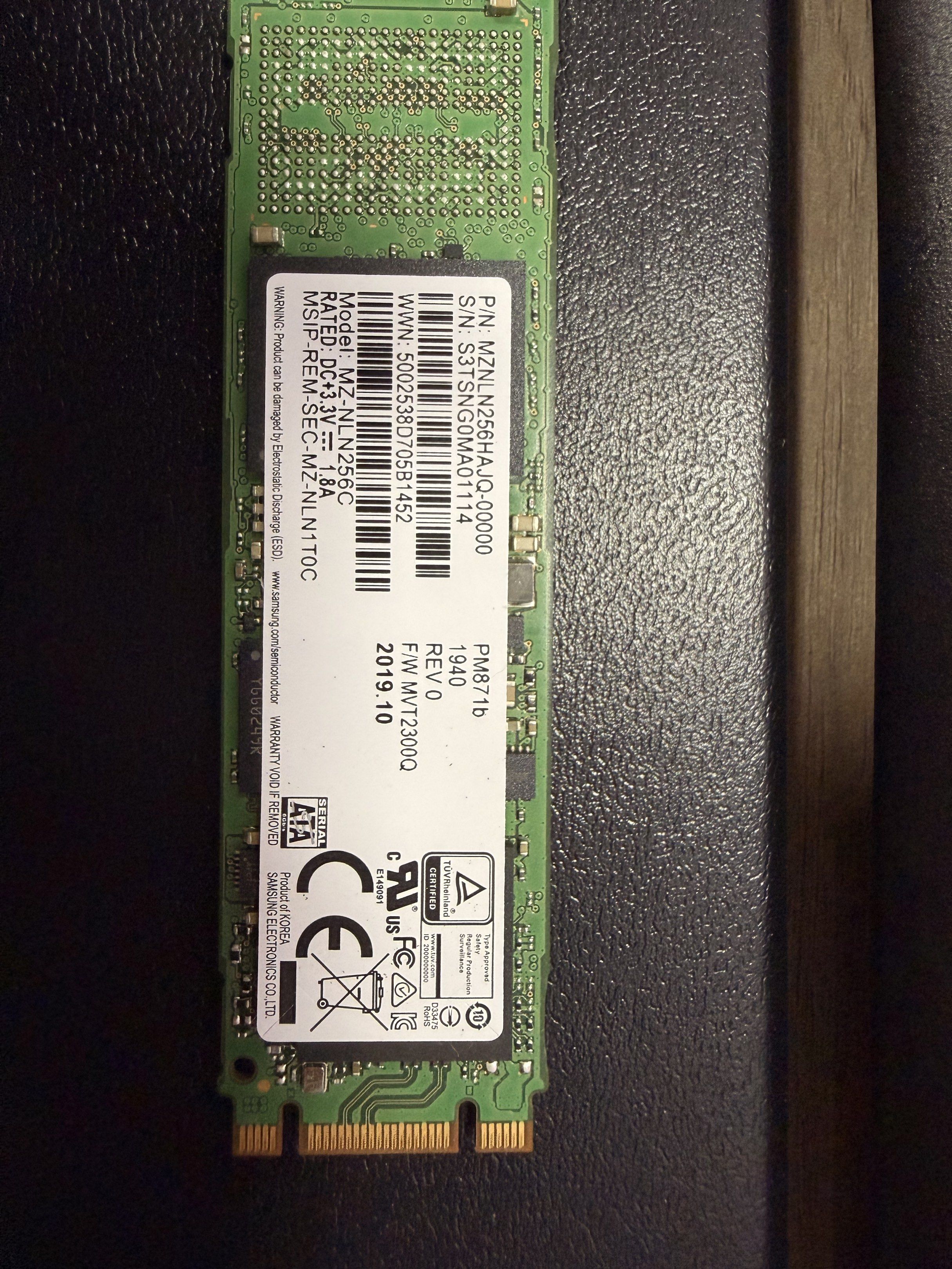 Samsung PM871b 256GB NVMe SSD, Computers & Tech, Parts & Accessories ...