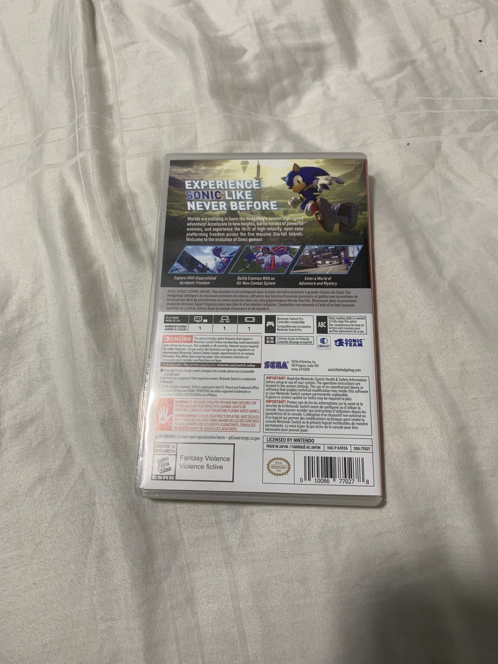 Sonic Frontiers for Nintendo Switch, Video Gaming, Video Games, Nintendo on Carousell