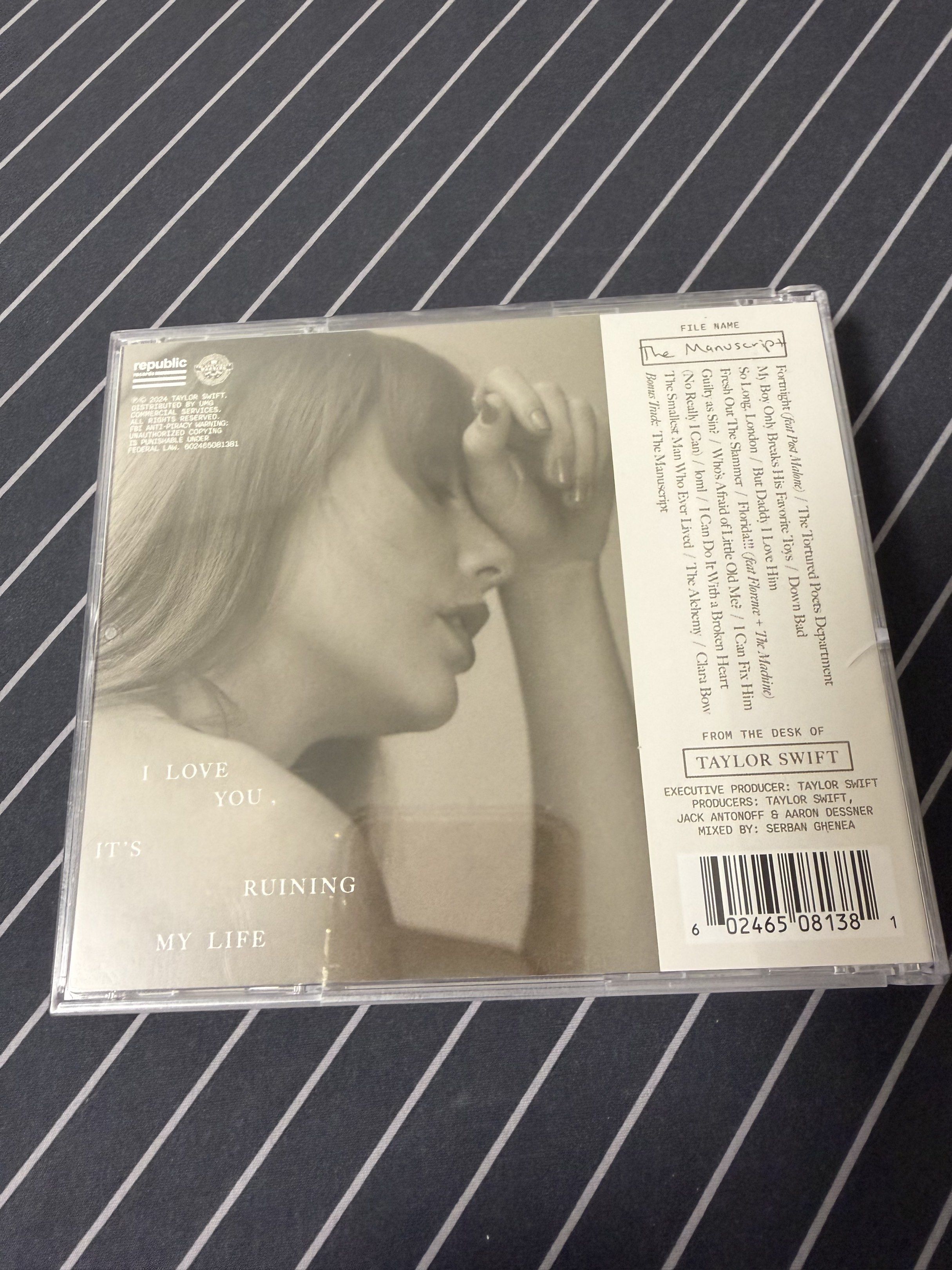 Taylor Swift - TTPD Limited Edition Deluxe CD: The Manuscript, Hobbies ...