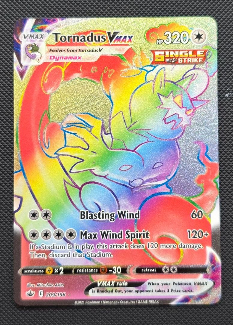 Tornadus VMax #209 - Pokemon Chilling Reign Secret Rare (2021) - LP+ ...