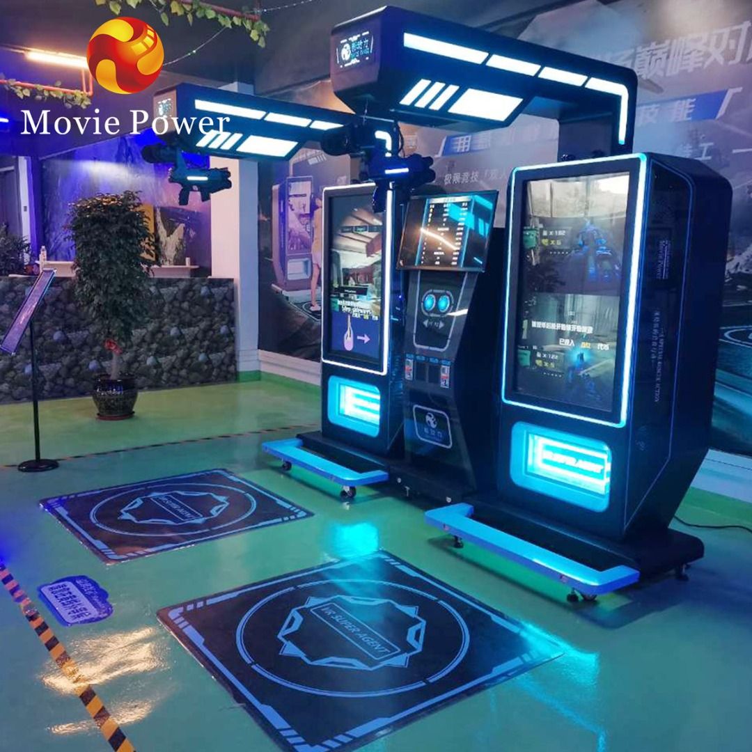 Two-player VR shooting arcade machine, branded Movie Power., Video ...