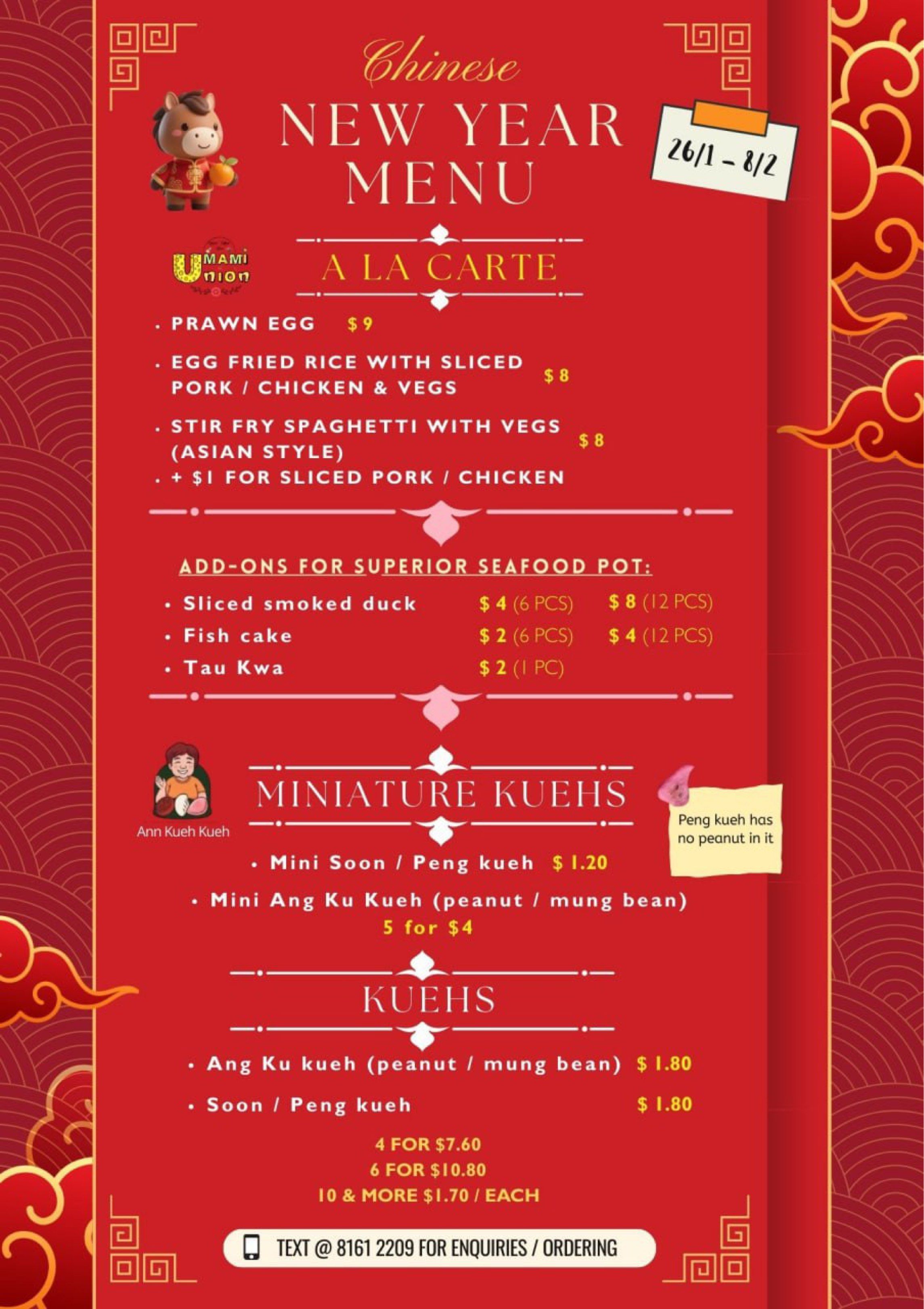 Umami Union CNY Menu - Pre-Order Now!, Food & Drinks, Local Eats on ...