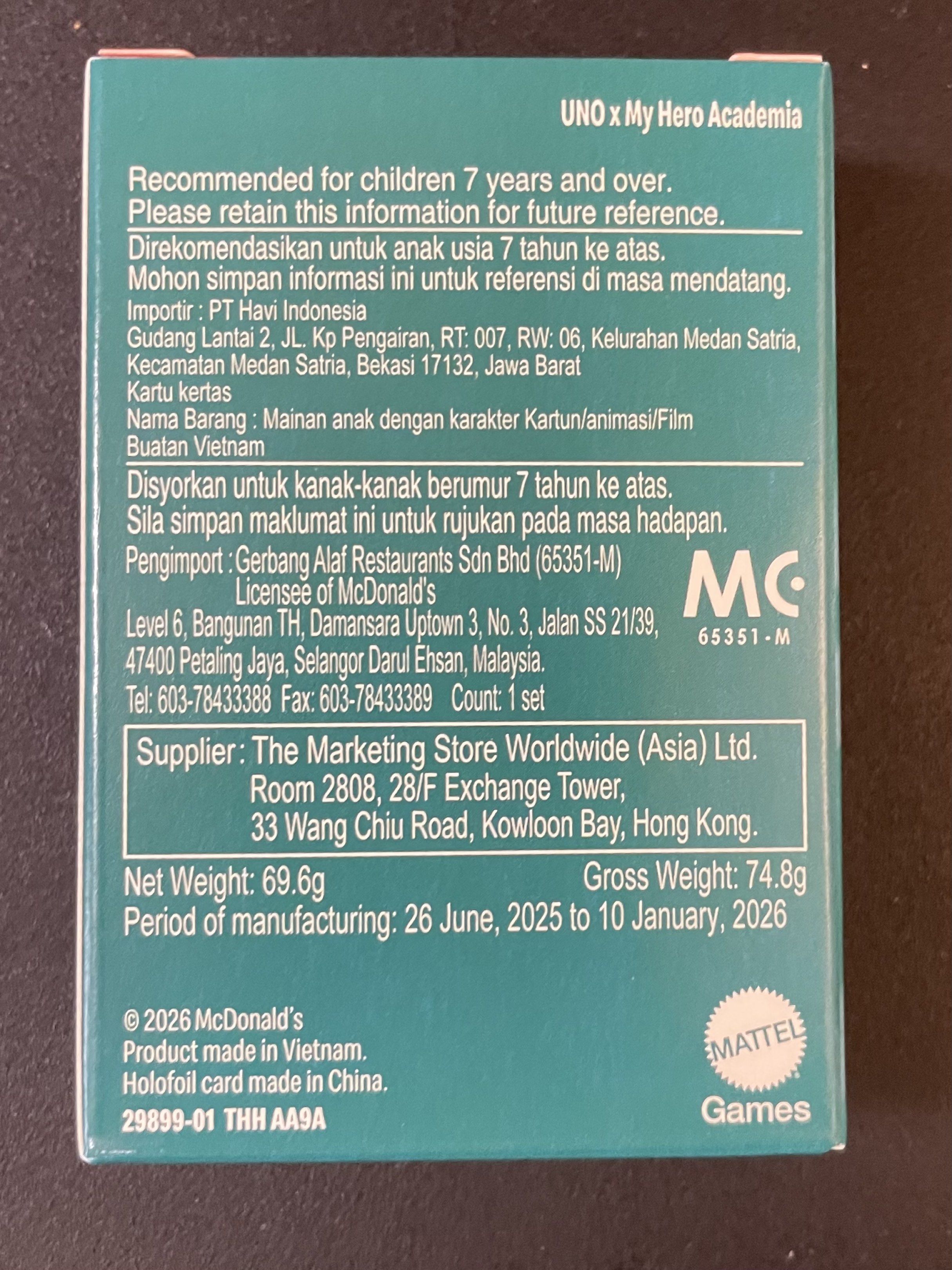 UNO My Hero Academia Card Game and x Spy Family Card Game mcd toy ...