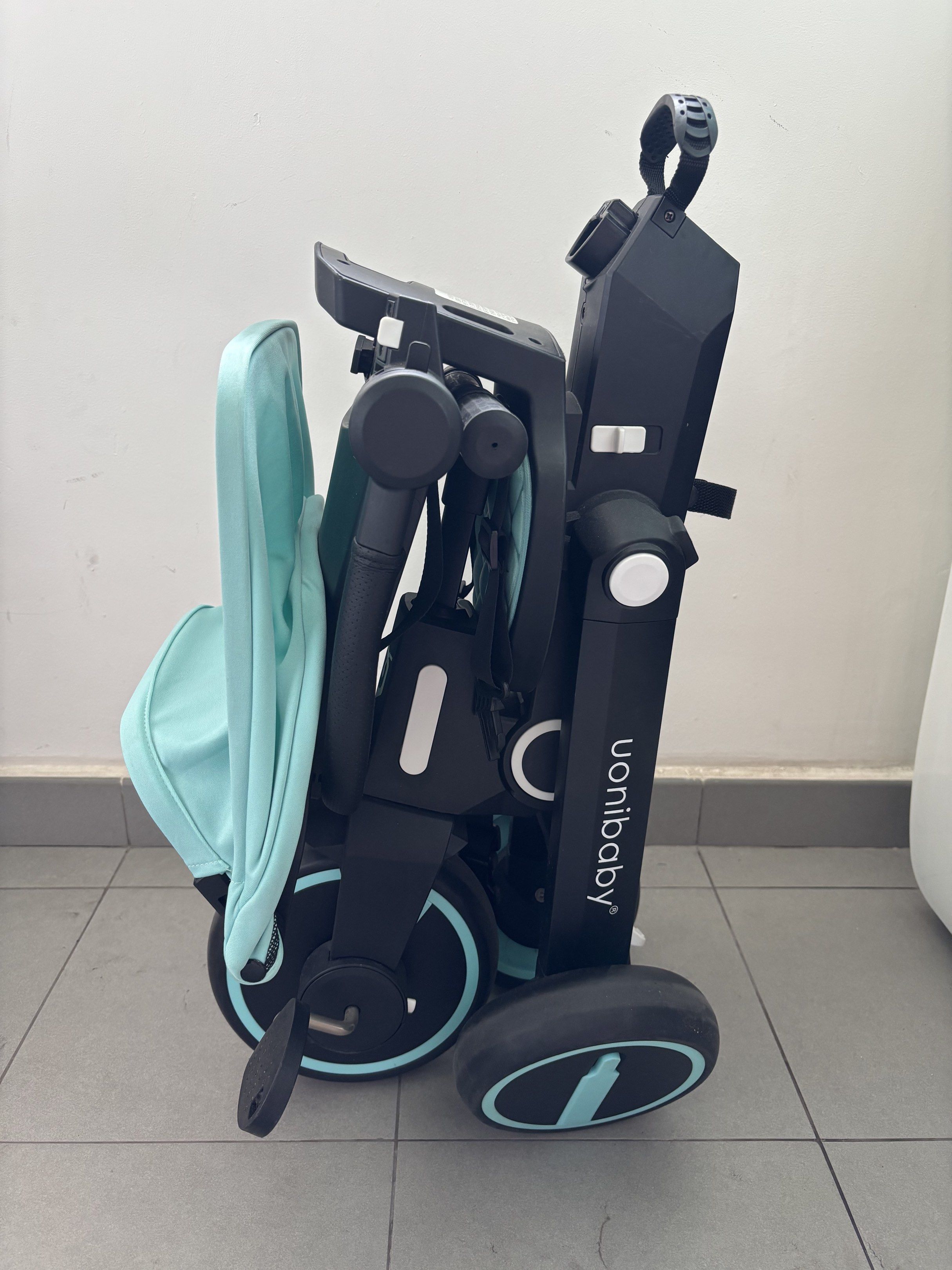 Uonibaby 7-in-1 Tricycle - Flat Tiffany Blue, Babies & Kids, Going Out ...