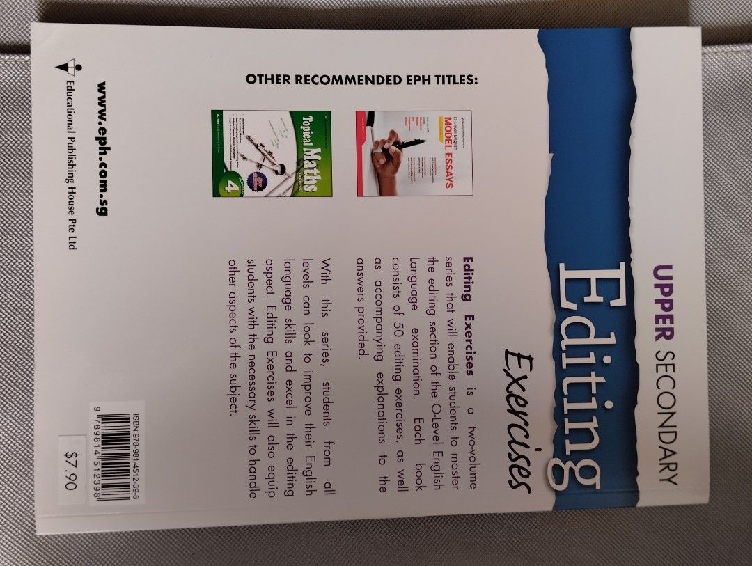 Upper Secondary Editing Exercises Textbook, Hobbies & Toys, Books ...