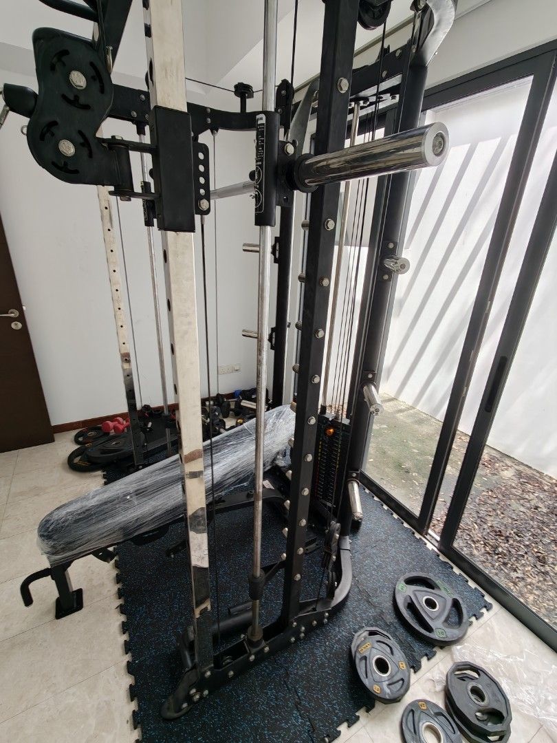 Vigor C9 counter balance Smith Machine Functional Trainer Combo w ...