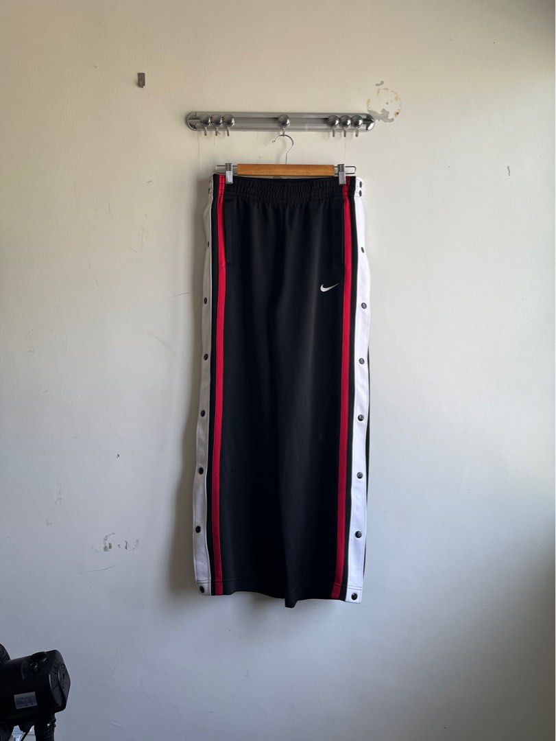 Vintage Y2K Nike Baggy Trackpants Made in Japan Fullbutton with Red ...