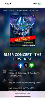 RISER Concert: The First Rise , Tickets & Vouchers, Event Tickets on ...