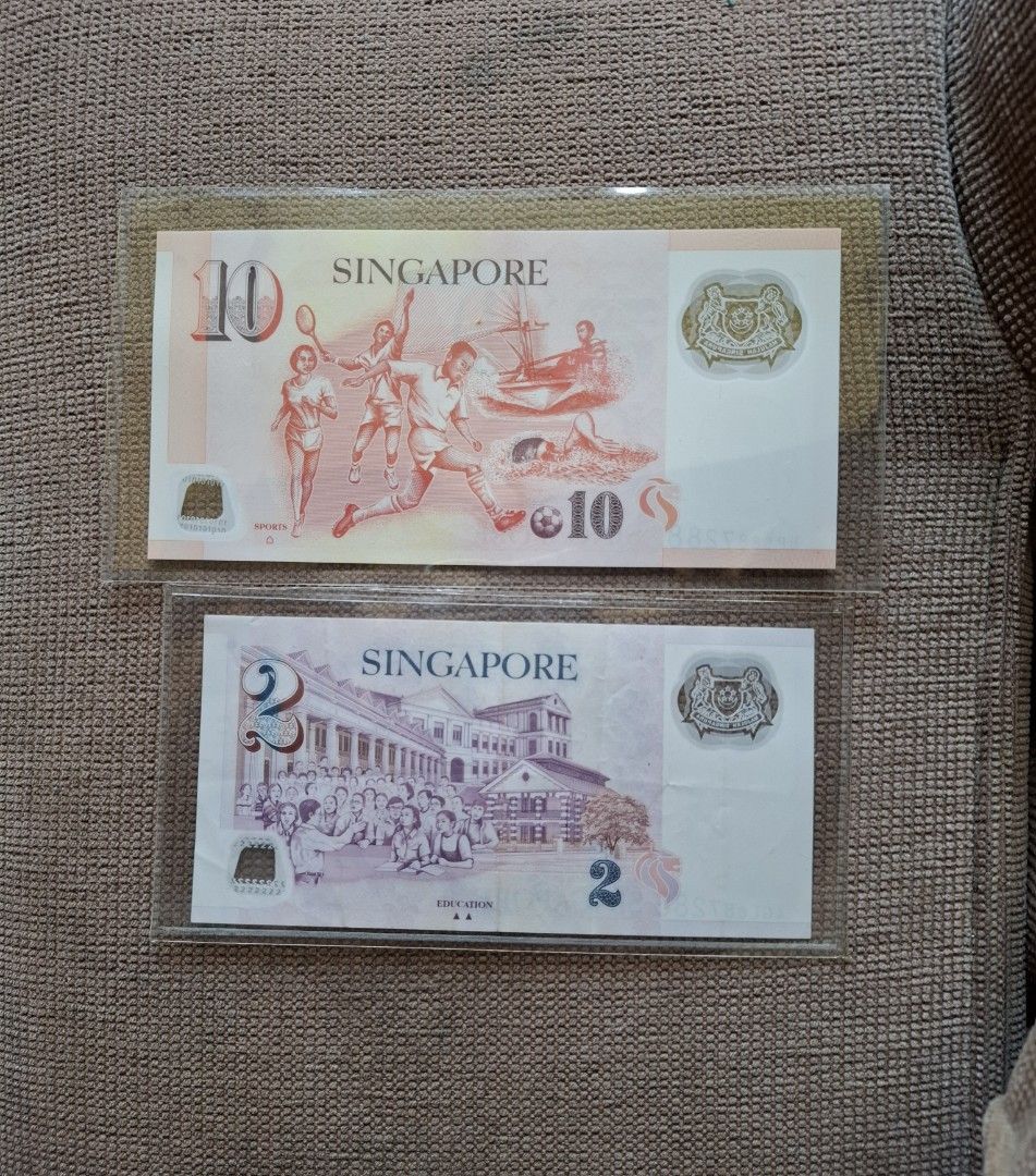 發發xx發發 Same number 88 Spore $10 $2 banknotes Prosperous 88 serial ...