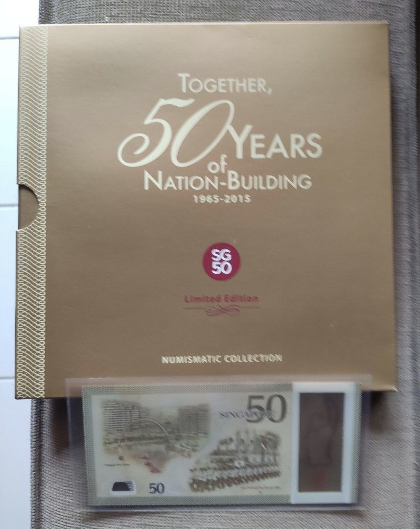 00 1156 Spore SG50 Commemorative $50 note - Blue serials, Hobbies ...