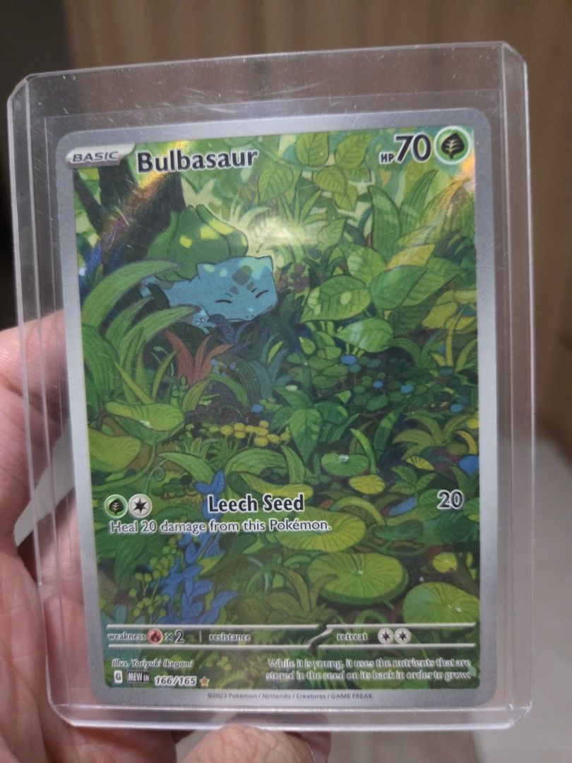 151 Bulbasaur IR 166/165 English, Hobbies & Toys, Toys & Games on Carousell