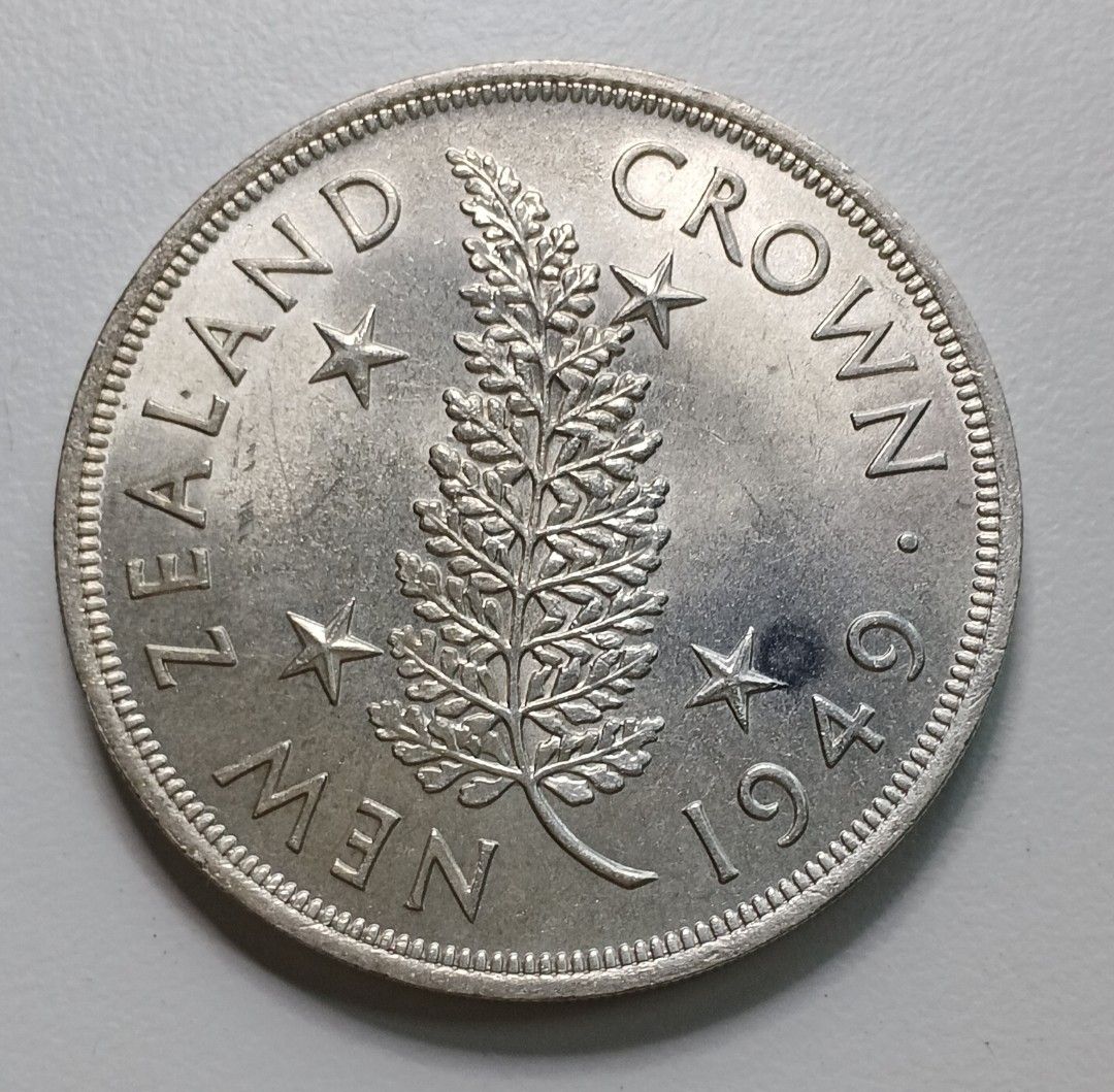 1949 New Zealand Crown Silver Coin, Hobbies & Toys, Memorabilia ...