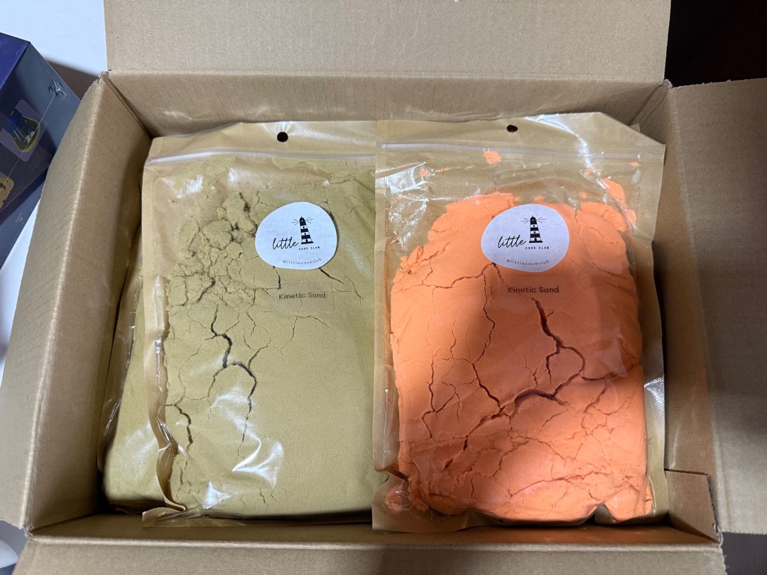1kg Kinetic Sand - Orange & Sand, Hobbies & Toys, Toys & Games on Carousell
