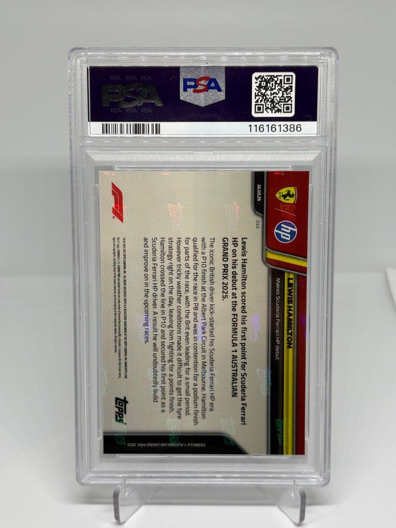 2025 Topps Now Formula 1 Lewis Hamilton Ferrari Debut PSA 9, Hobbies ...
