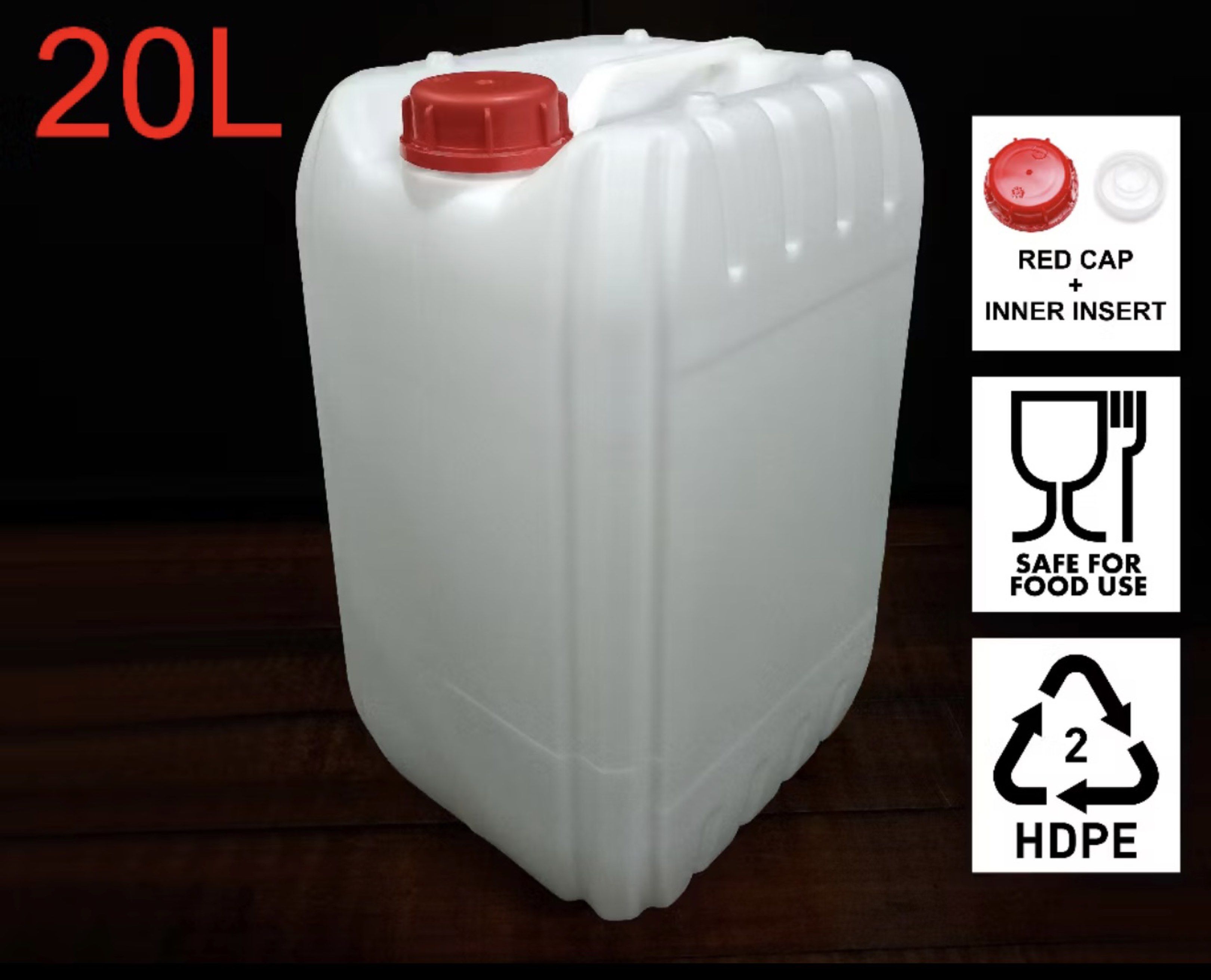 20L HDPE Plastic Container/ Jerrycan, Furniture & Home Living ...