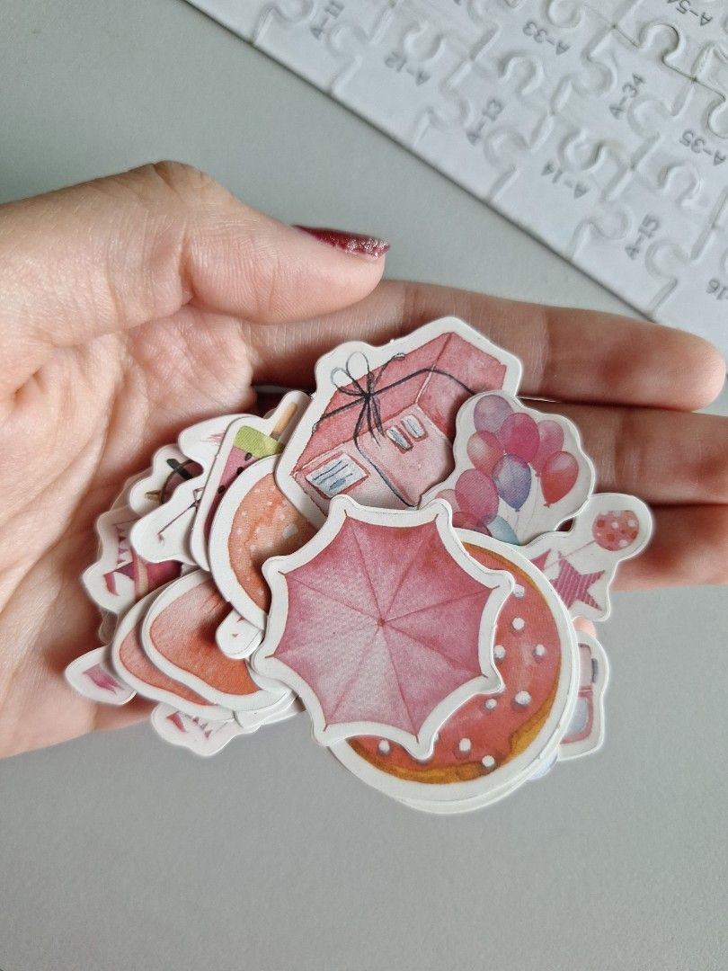 29 girly pink cute stickers, Hobbies & Toys, Stationery & Craft, Craft ...