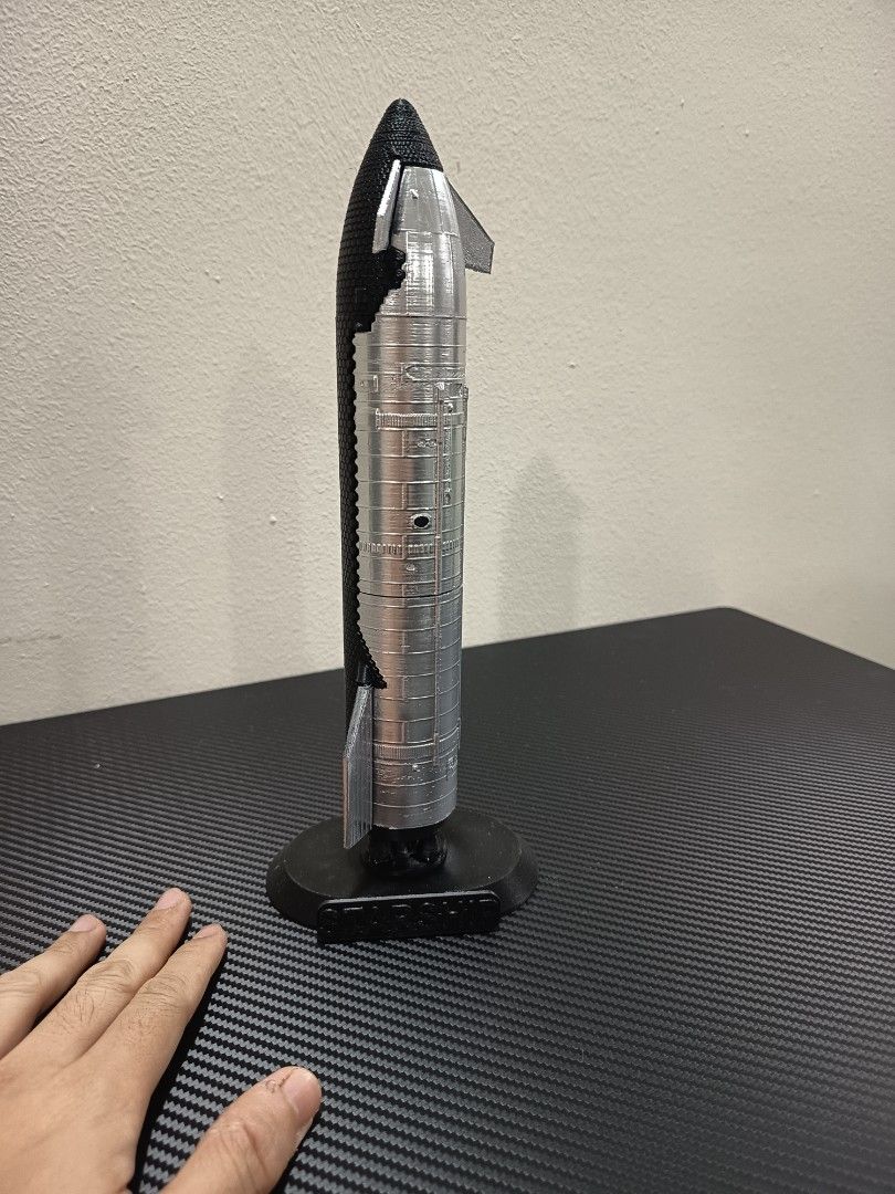 3D printed Starship Model, Hobbies & Toys, Toys & Games on Carousell