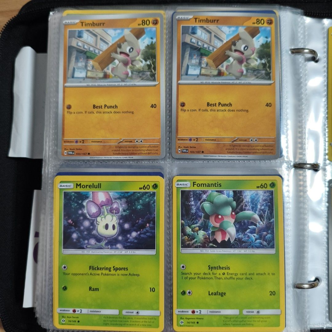 50¢ Pokemon Cards - Timburr, Morelull, Fomantis, Hobbies & Toys, Toys ...