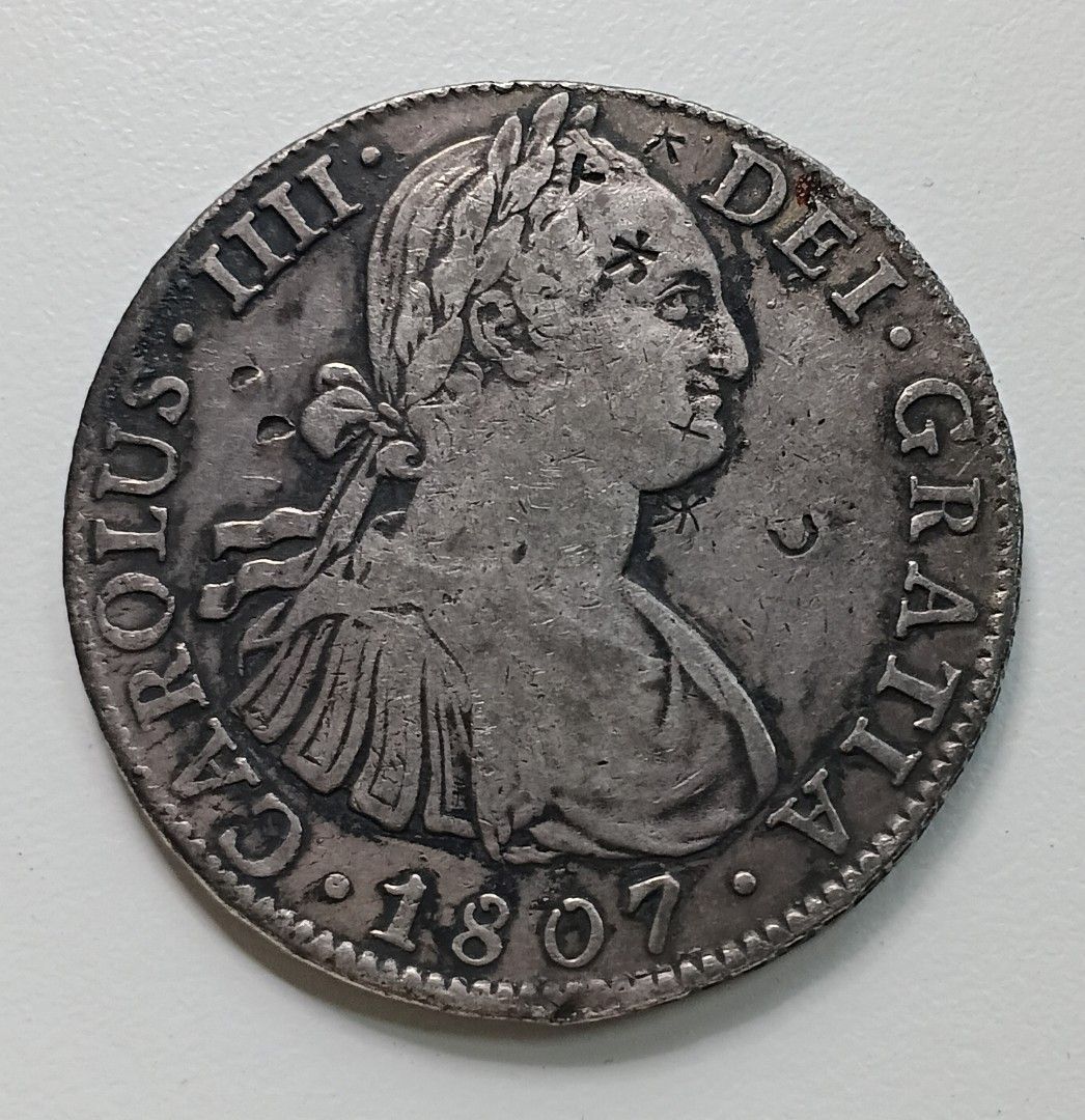 8 Reales 1807 Spanish Colonial Silver Coin, Hobbies & Toys, Memorabilia ...
