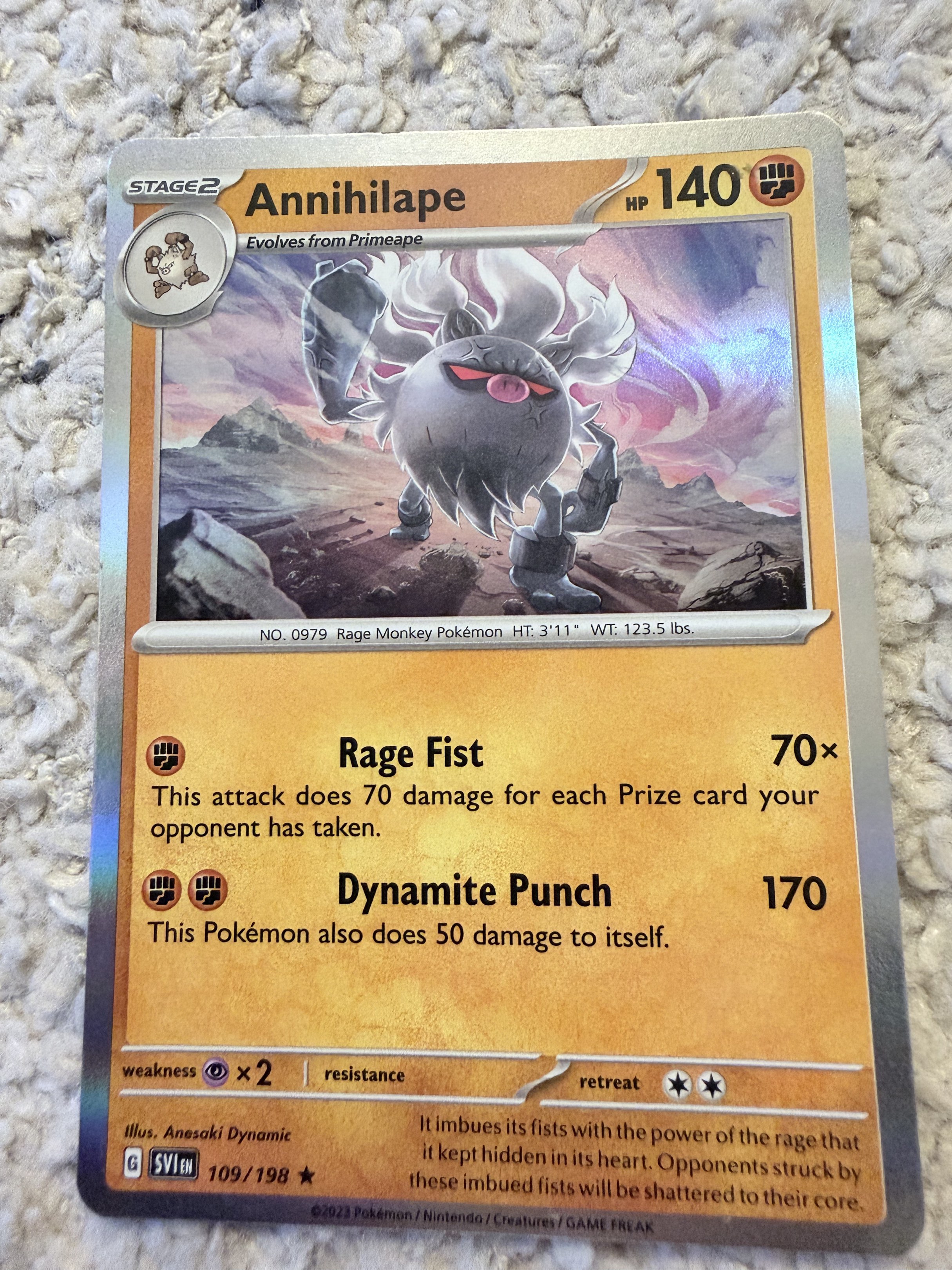 Annihilape Pokemon Card - SV1 109/198, Hobbies & Toys, Toys & Games on ...
