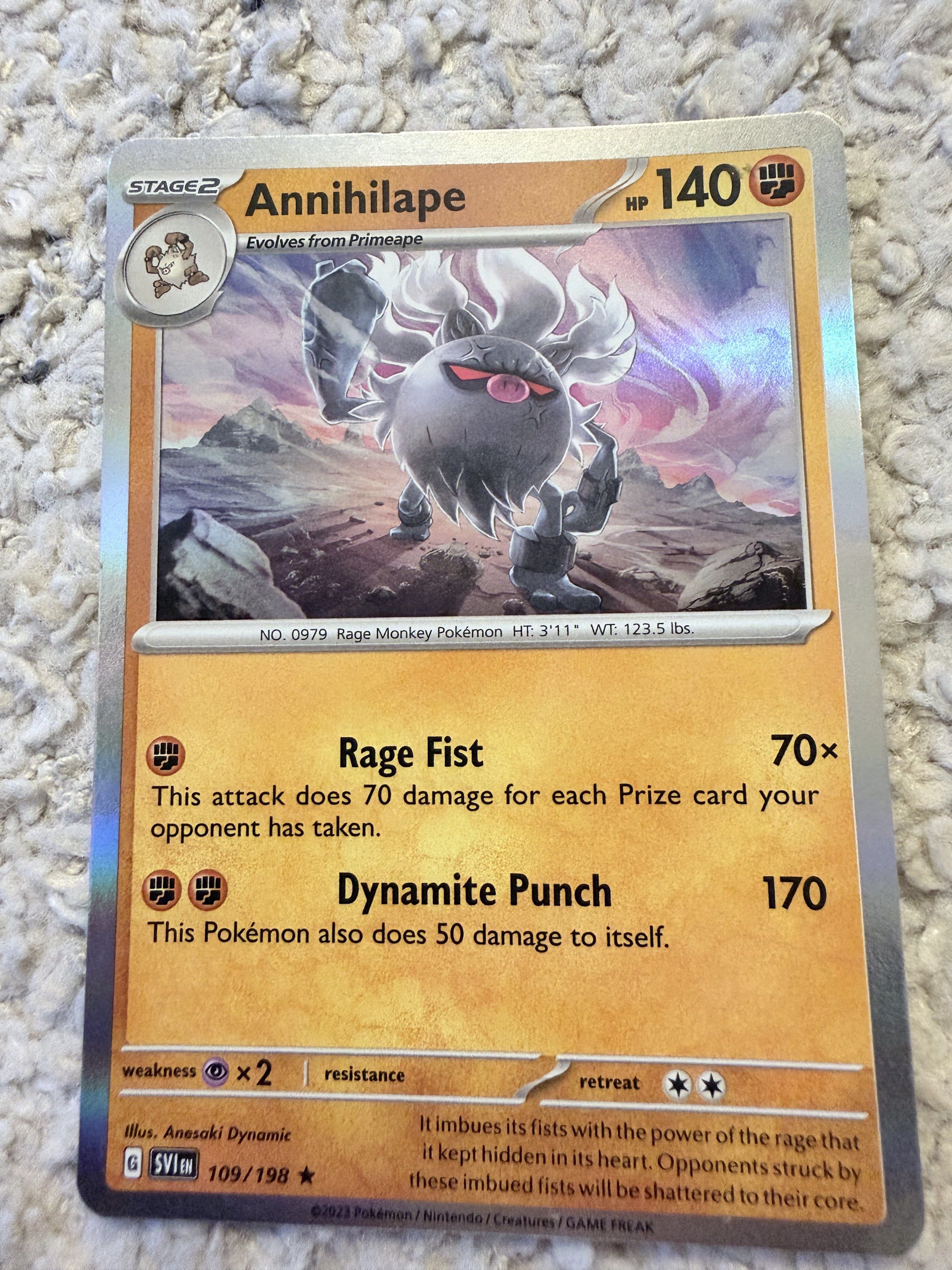 Annihilape Pokemon Card - SV1 109/198, Hobbies & Toys, Toys & Games on ...