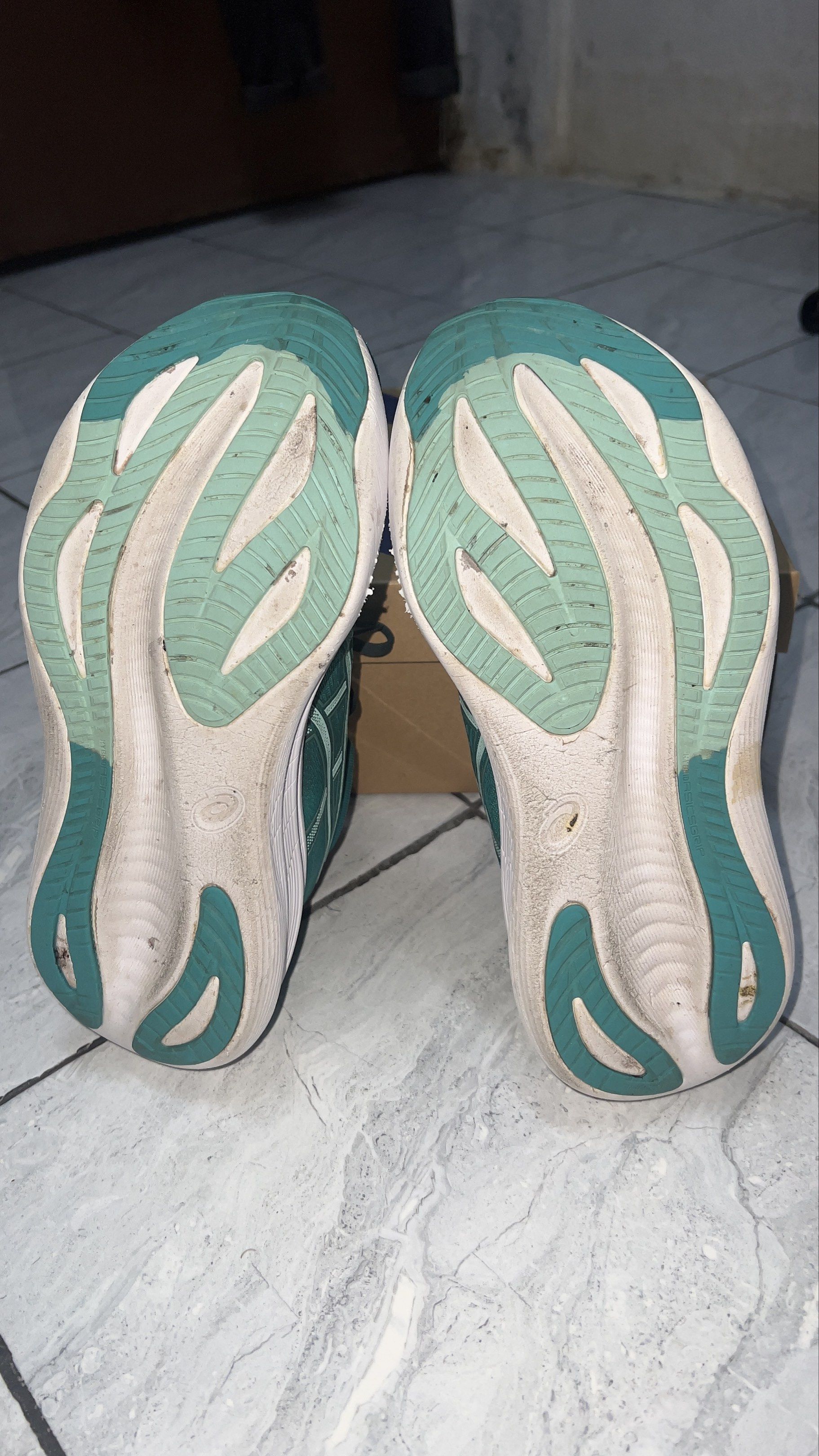 Asics Gel-Nimbus 27 Wave Teal/Saxon Green, Men's Fashion, Footwear ...