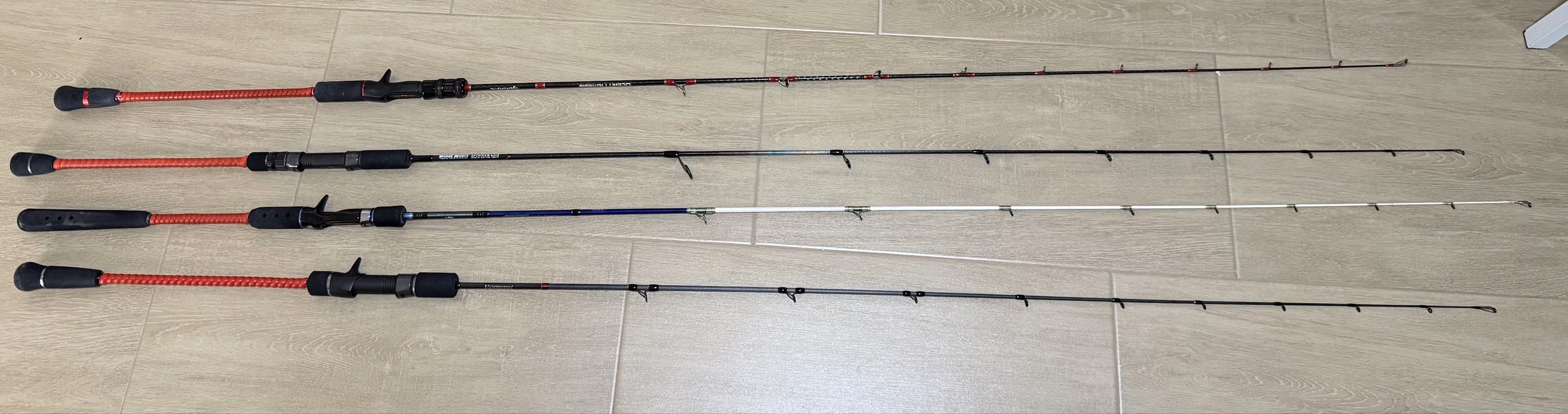 Assorted Fishing rods ( Ocean Nemesis, Blood Sabre, Abu Garcia ...