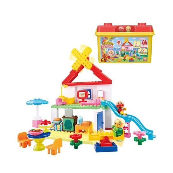 BANDAI Blocklabo Anpanman Block Bucket: Build a Bread Factory and a Big ...