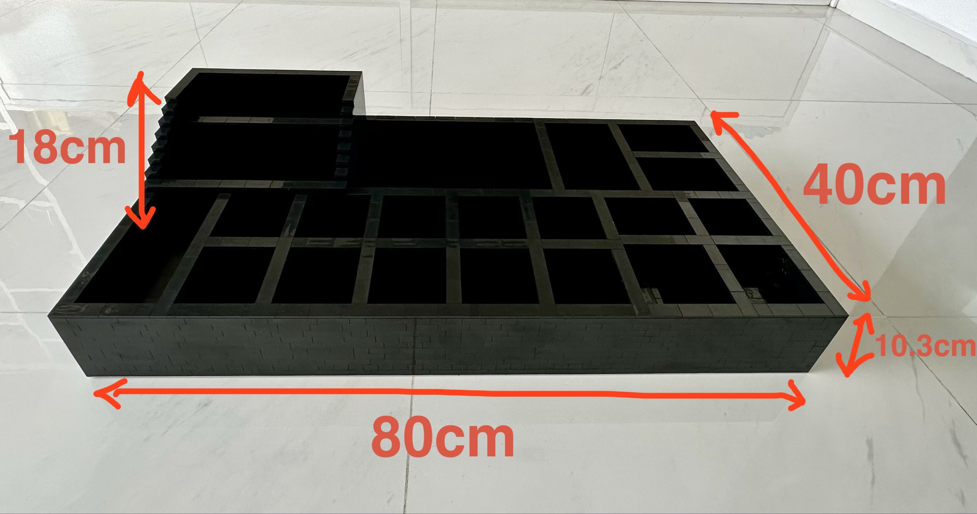 Black Lego Desk Organizer with Multiple Compartments, Hobbies & Toys ...