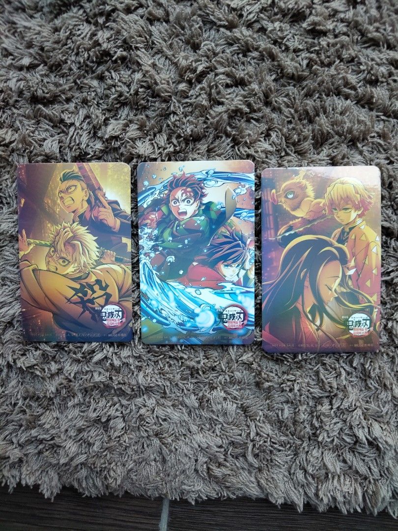 Demon Slayer Trading Cards - Set of 3, Hobbies & Toys, Toys & Games on ...