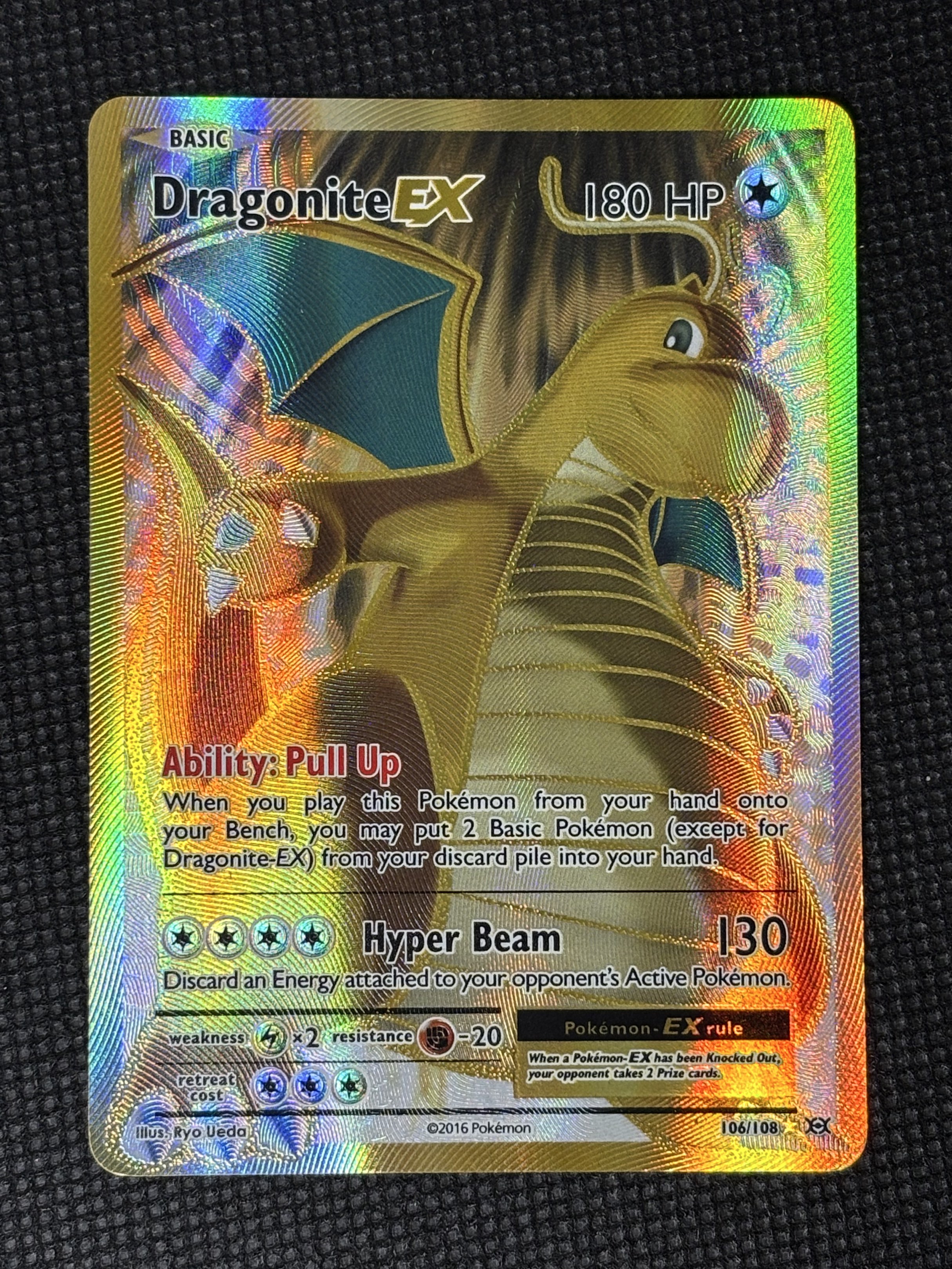 Dragonite EX Full Art #106, Hobbies & Toys, Toys & Games on Carousell