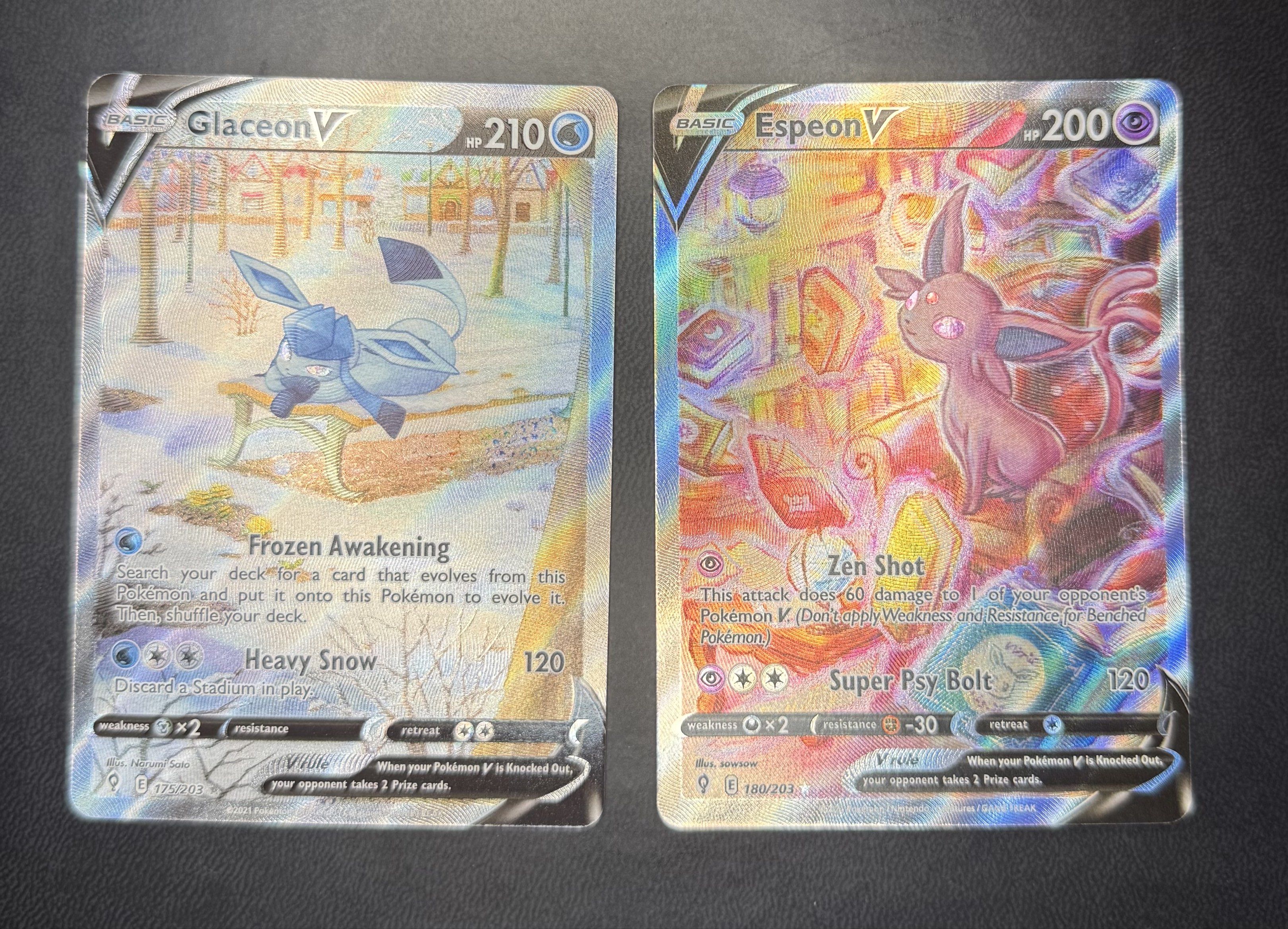 Espeon V AA Glaceon V AA, Hobbies & Toys, Toys & Games on Carousell