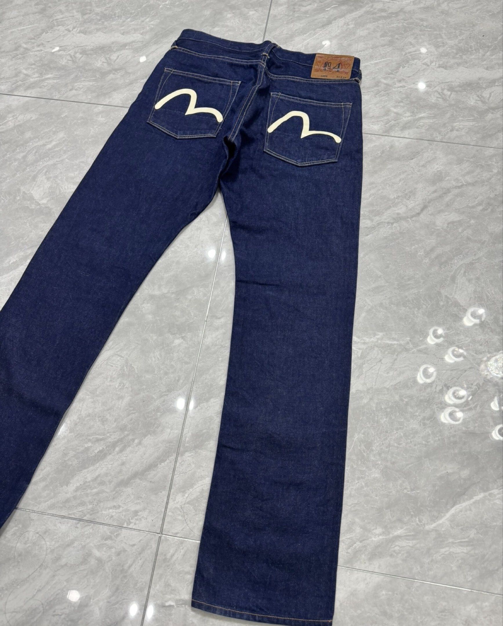 EVISU raw selvedge jeans, Men's Fashion, Bottoms, Jeans on Carousell