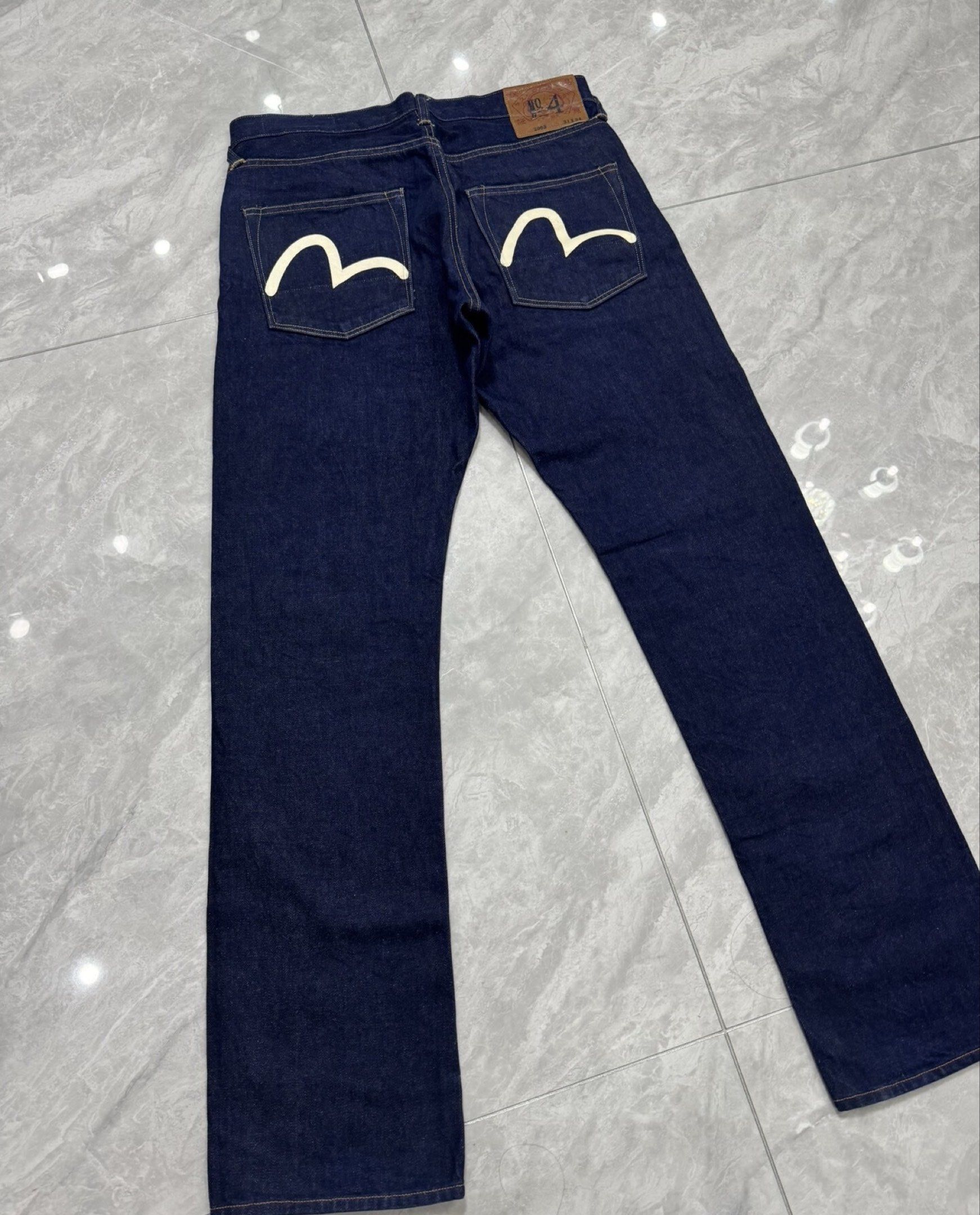 EVISU raw selvedge jeans, Men's Fashion, Bottoms, Jeans on Carousell