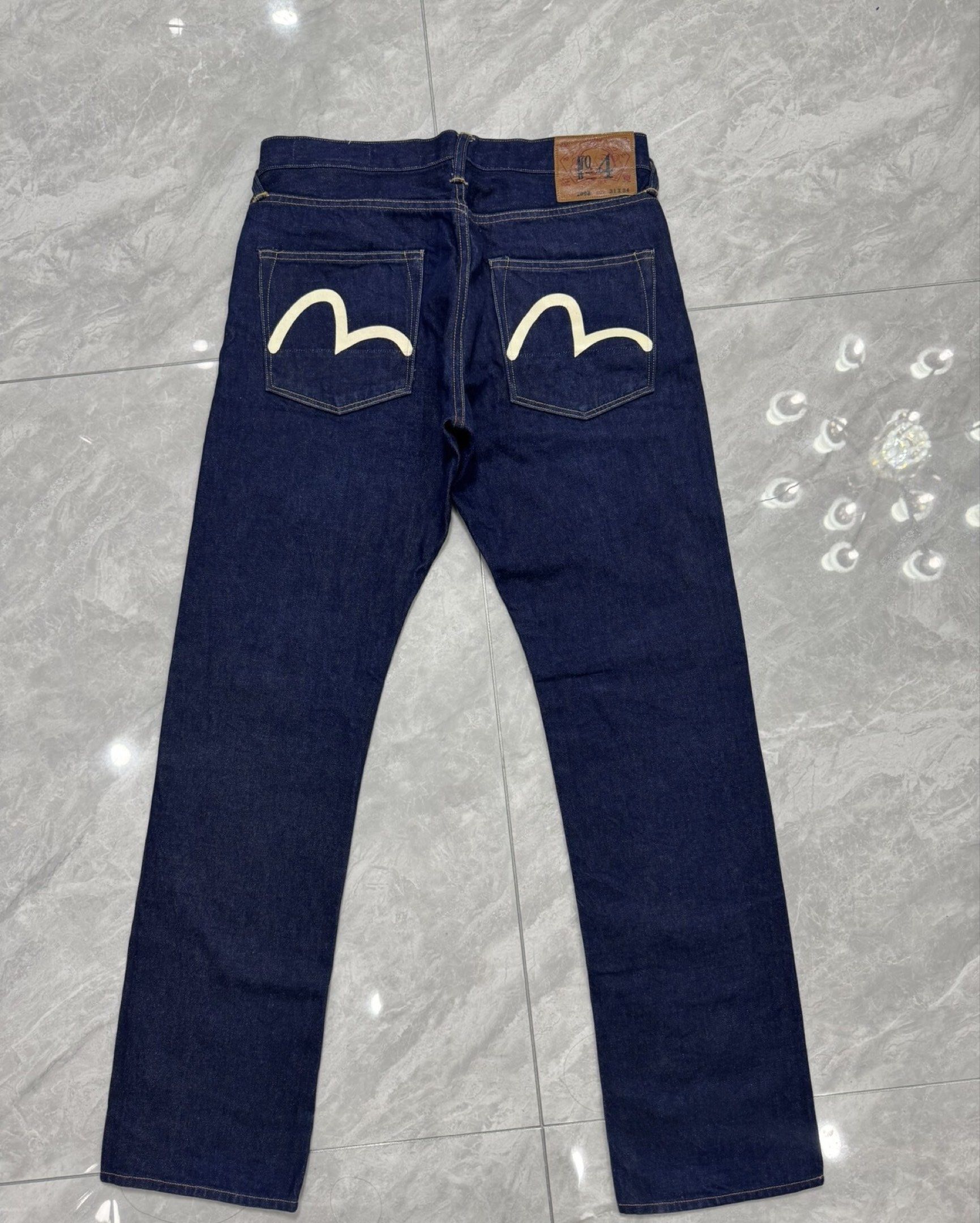 EVISU raw selvedge jeans, Men's Fashion, Bottoms, Jeans on Carousell