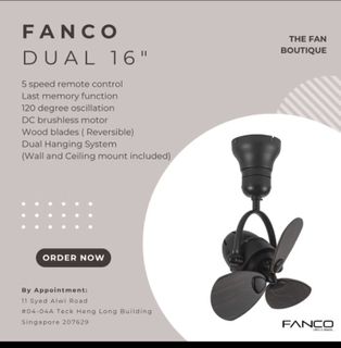 FANCO RENO 16" DC Motor Ceiling Fan, Furniture & Home Living, Lighting ...