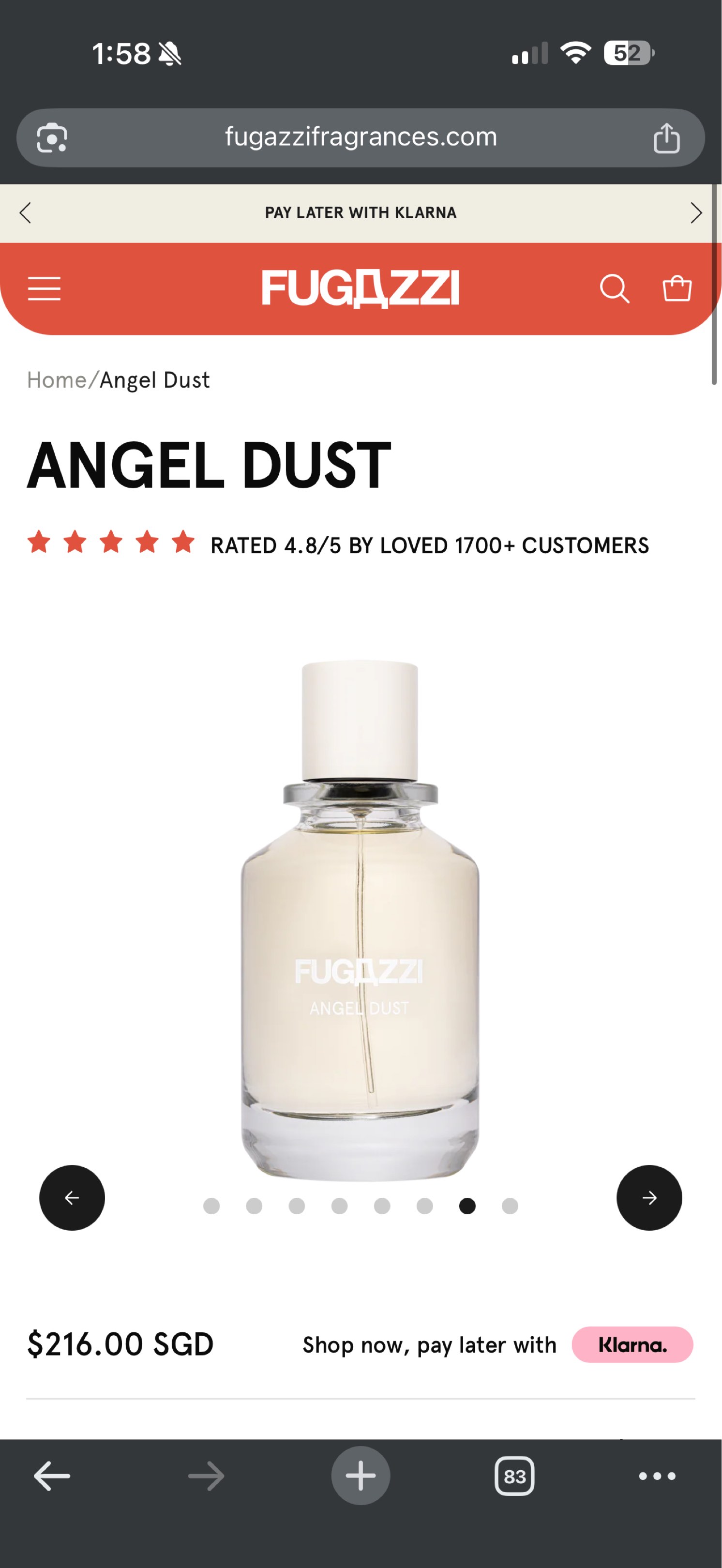 Fugazzi Angel Dust Perfume - 100ML, Beauty & Personal Care, Fragrance ...