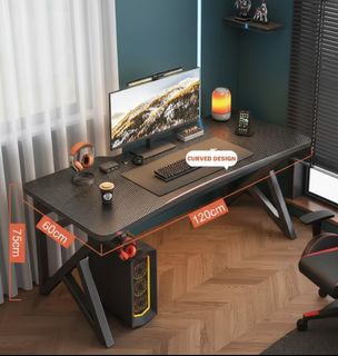 Gaming Computer Desk Table | Home Office Gaming Table | Monitor Setup ...