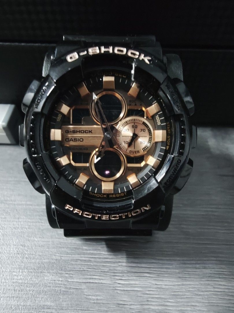 G-Shock GA-110 Black and Gold Watch, Men's Fashion, Watches ...
