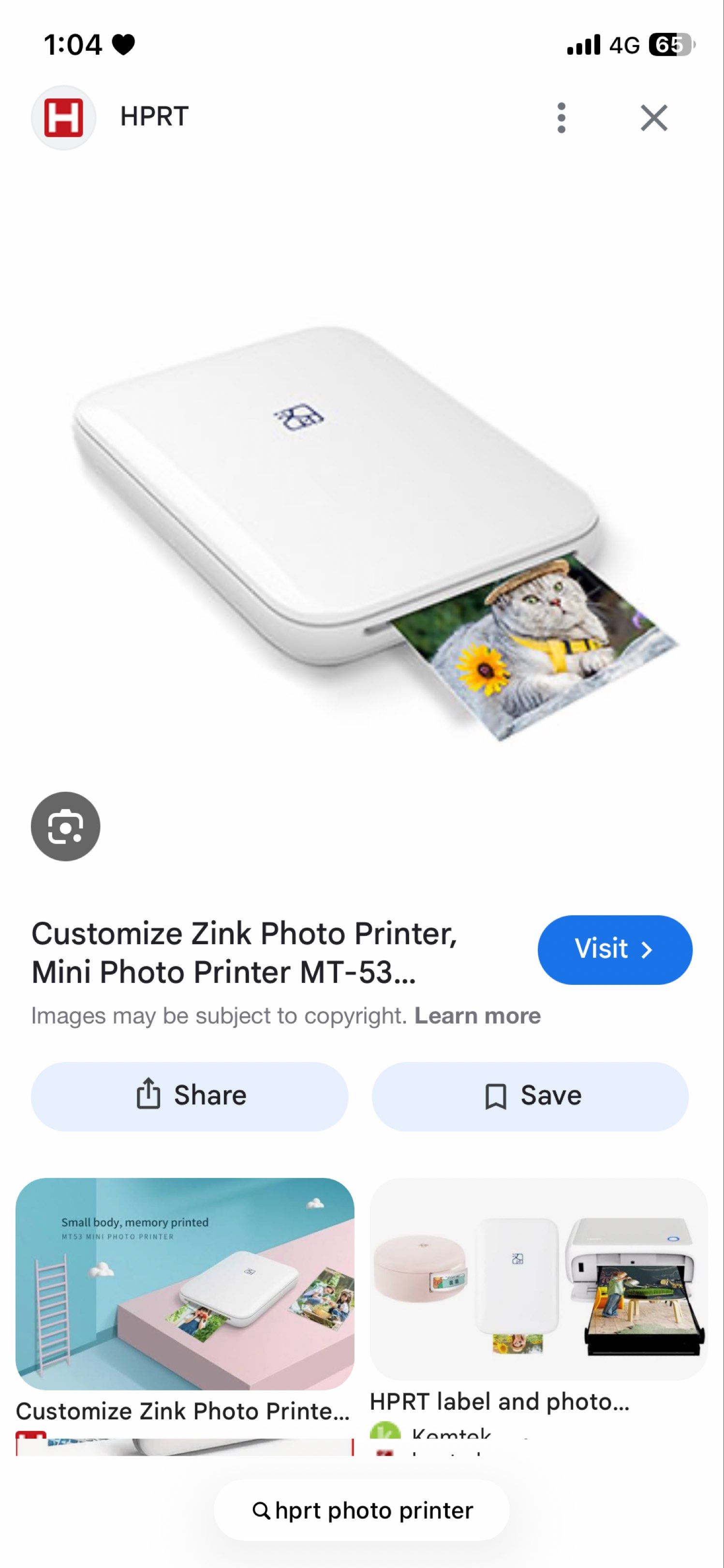 HPRT Mini Photo Printer MT-53, Computers & Tech, Printers, Scanners ...