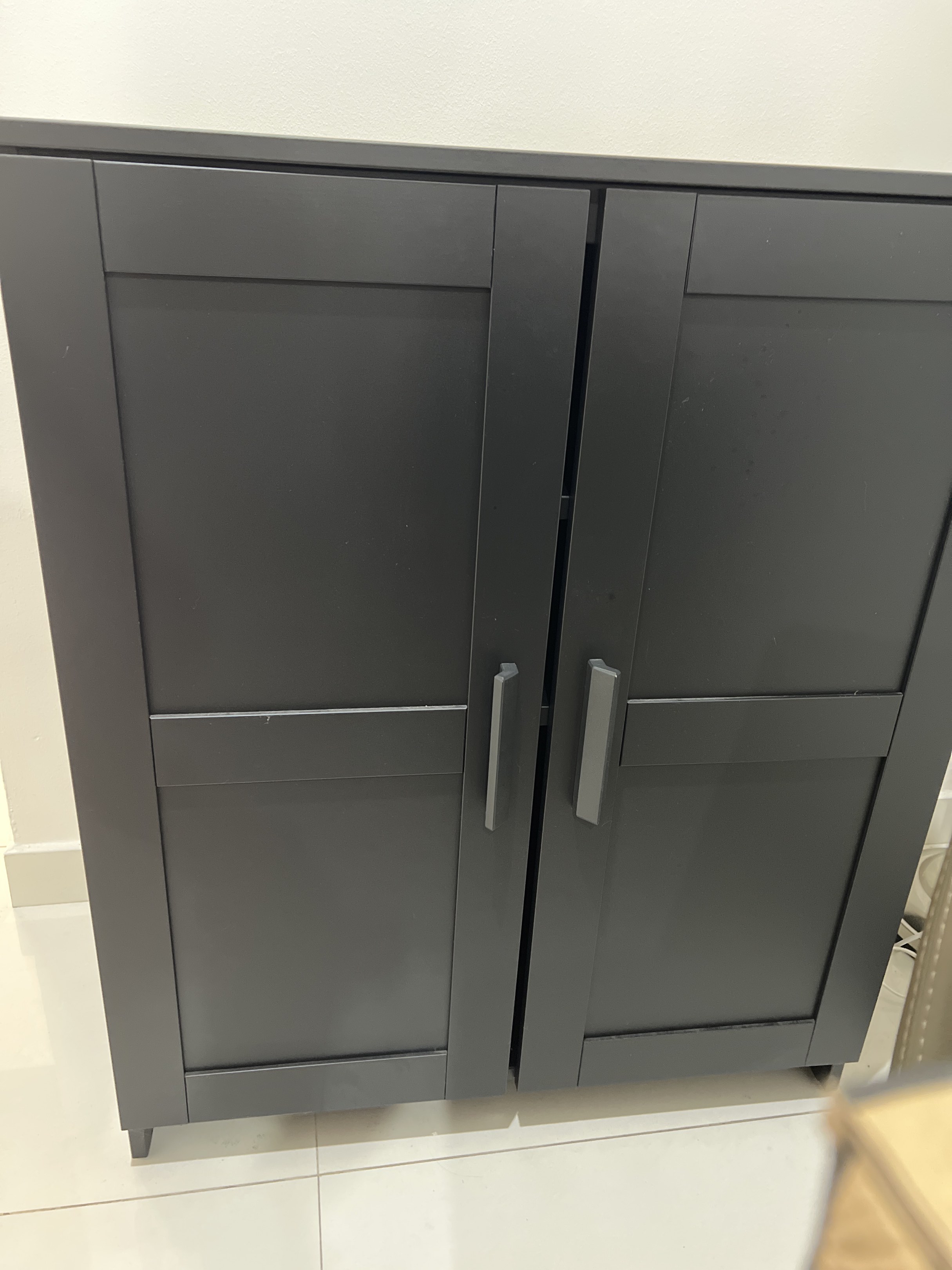 IKEA Brimnes Cabinet with Doors - Black, Furniture & Home Living ...