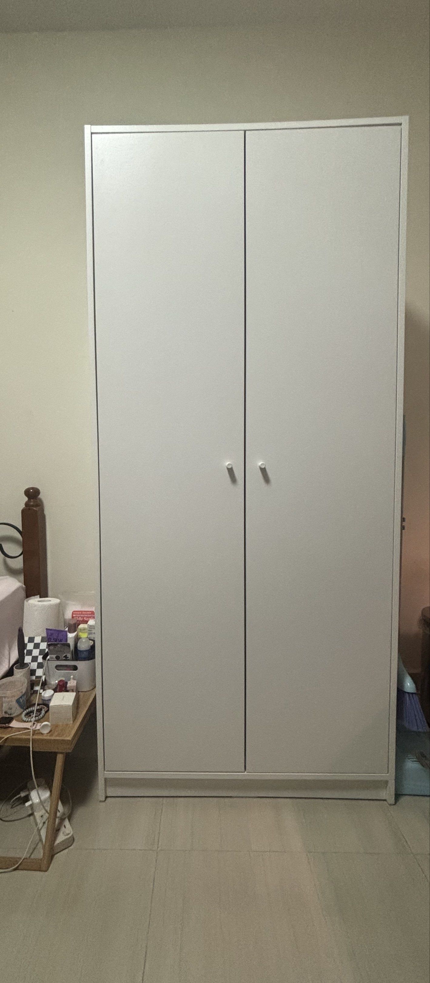 IKEA KLEPPSTAD Wardrobe with 2 Doors - White, Furniture & Home Living ...