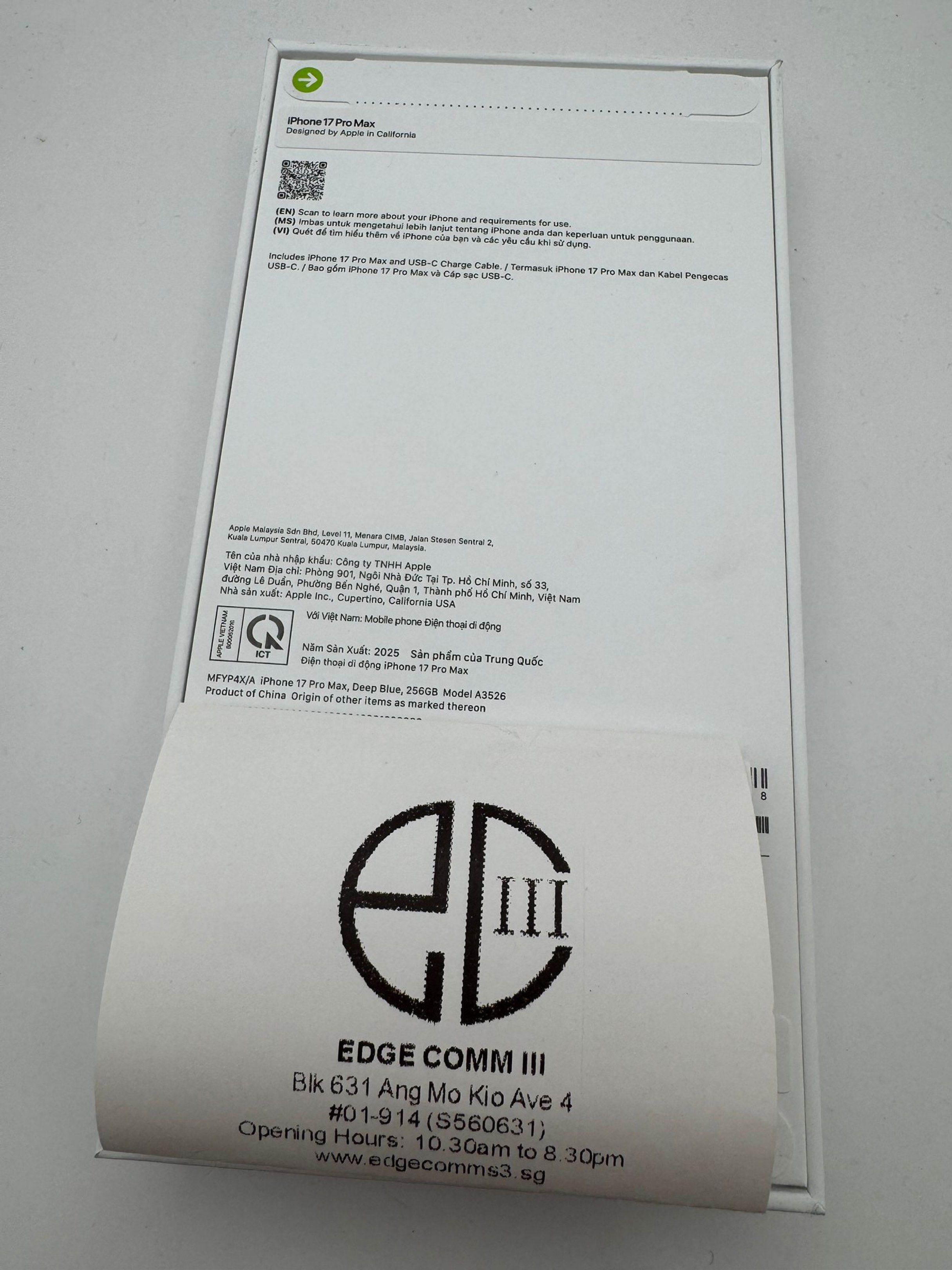 iPhone 17 Pro Max 256GB Deep Blue, Mobile Phones & Gadgets, Mobile ...